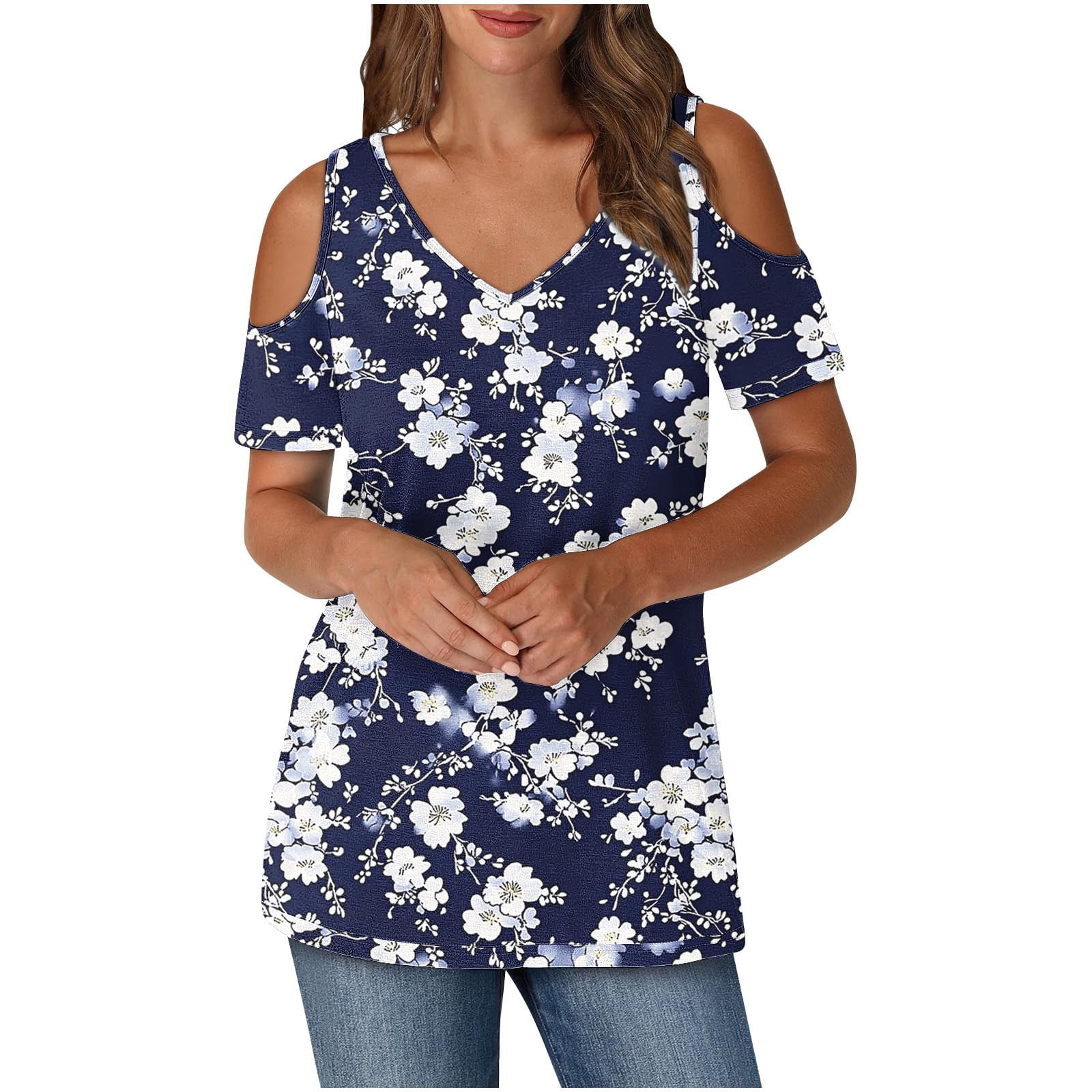 Otaozi Spring Tops For Women 2025 Cotton Womens Plus Size Tops 3/4 ...