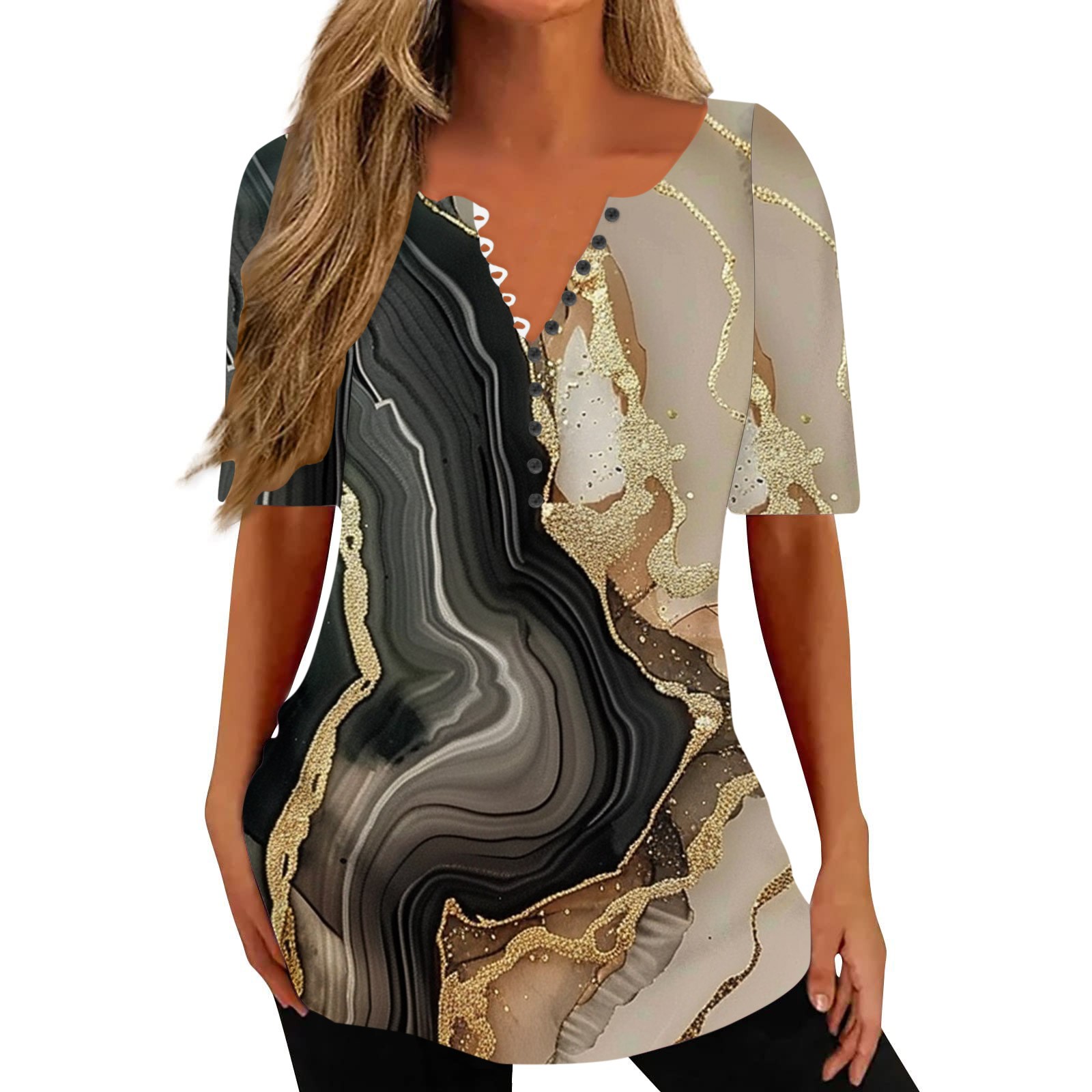 Otaozi Spring Tops For Women 2025 Trendy Plus Size Womens Plus Size ...