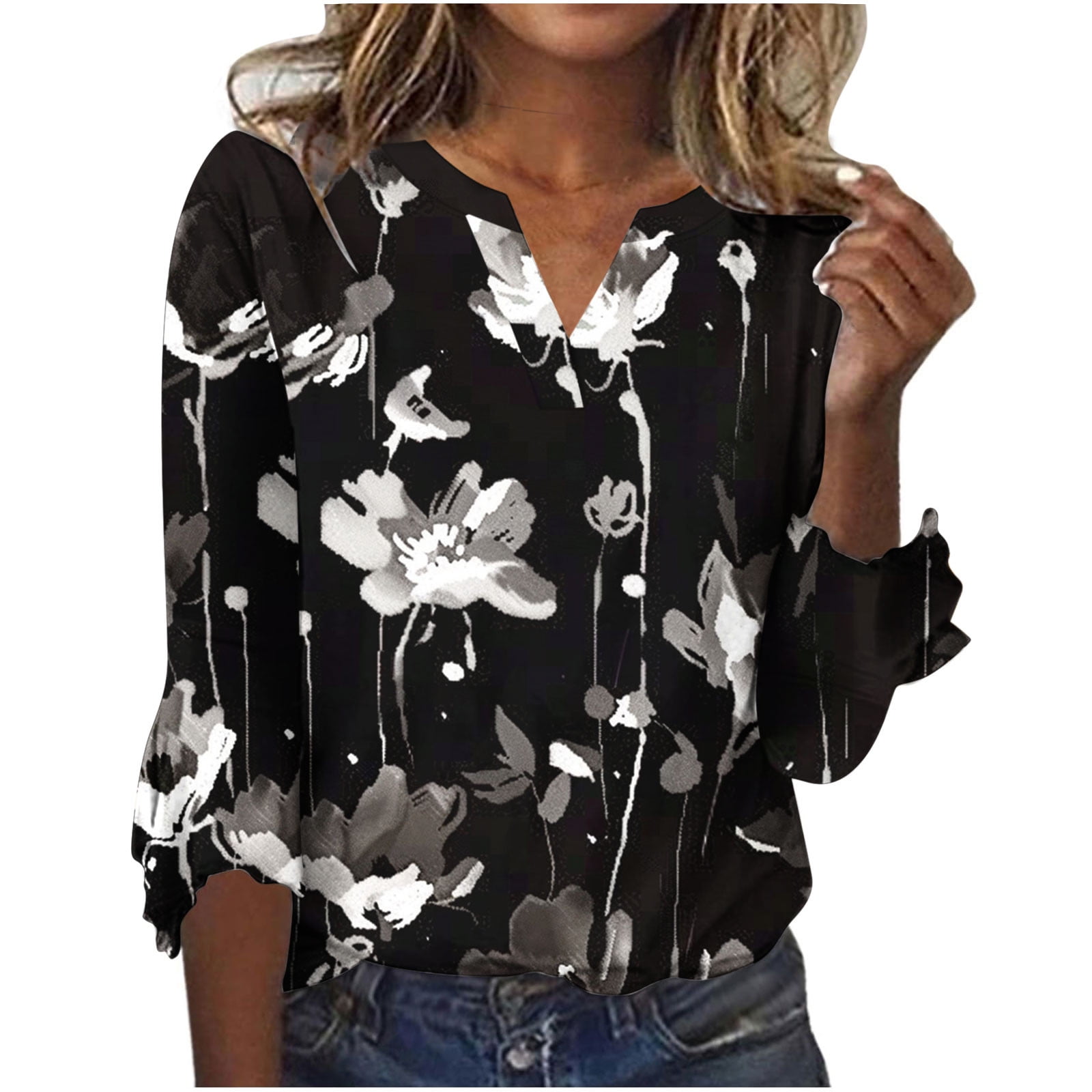 Otaozi Spring Tops For Women 2025 Trendy Womens Plus Size Tops ...