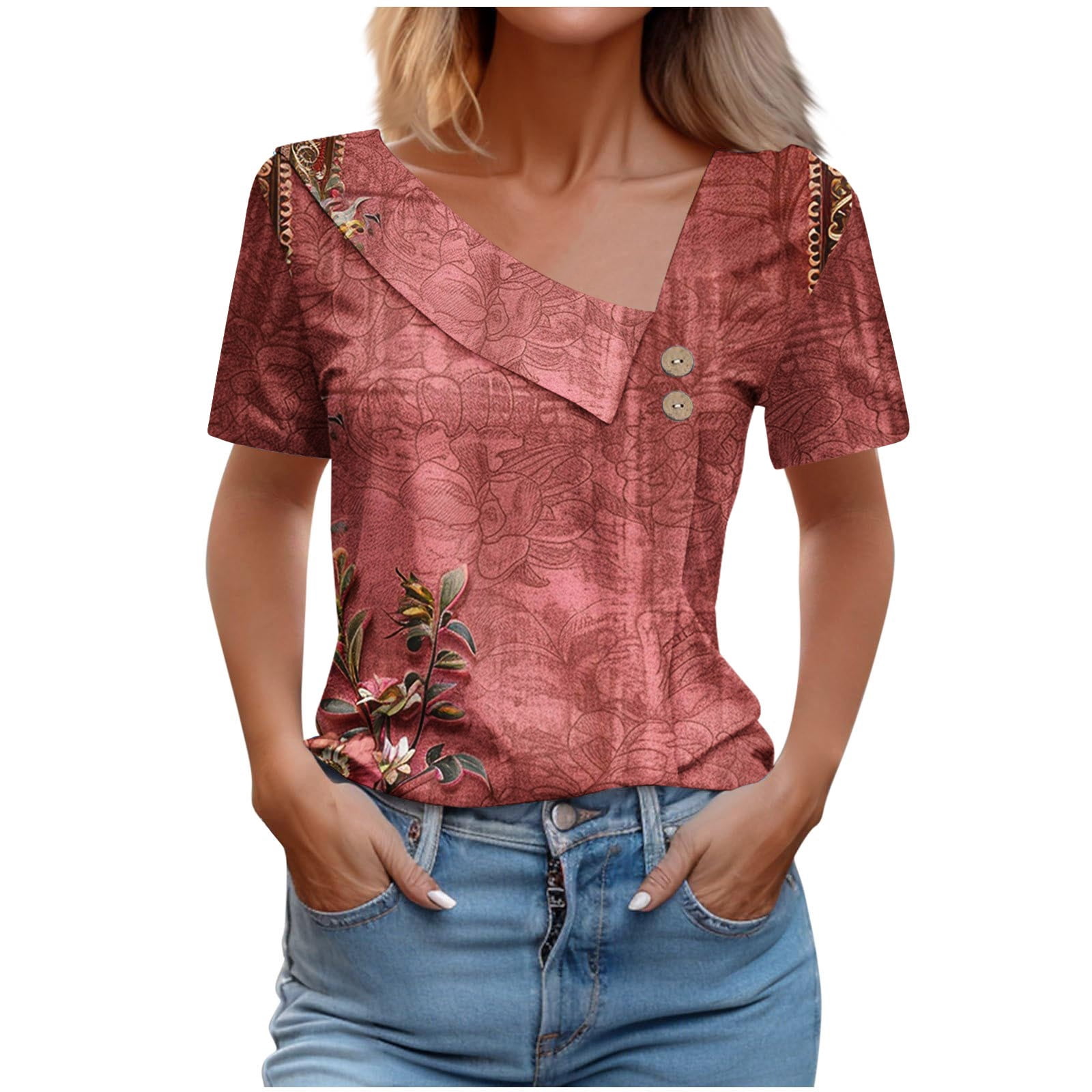 Otaozi Summer Tops For Women 2025 Trendy Dressy Casual Womens Tops ...