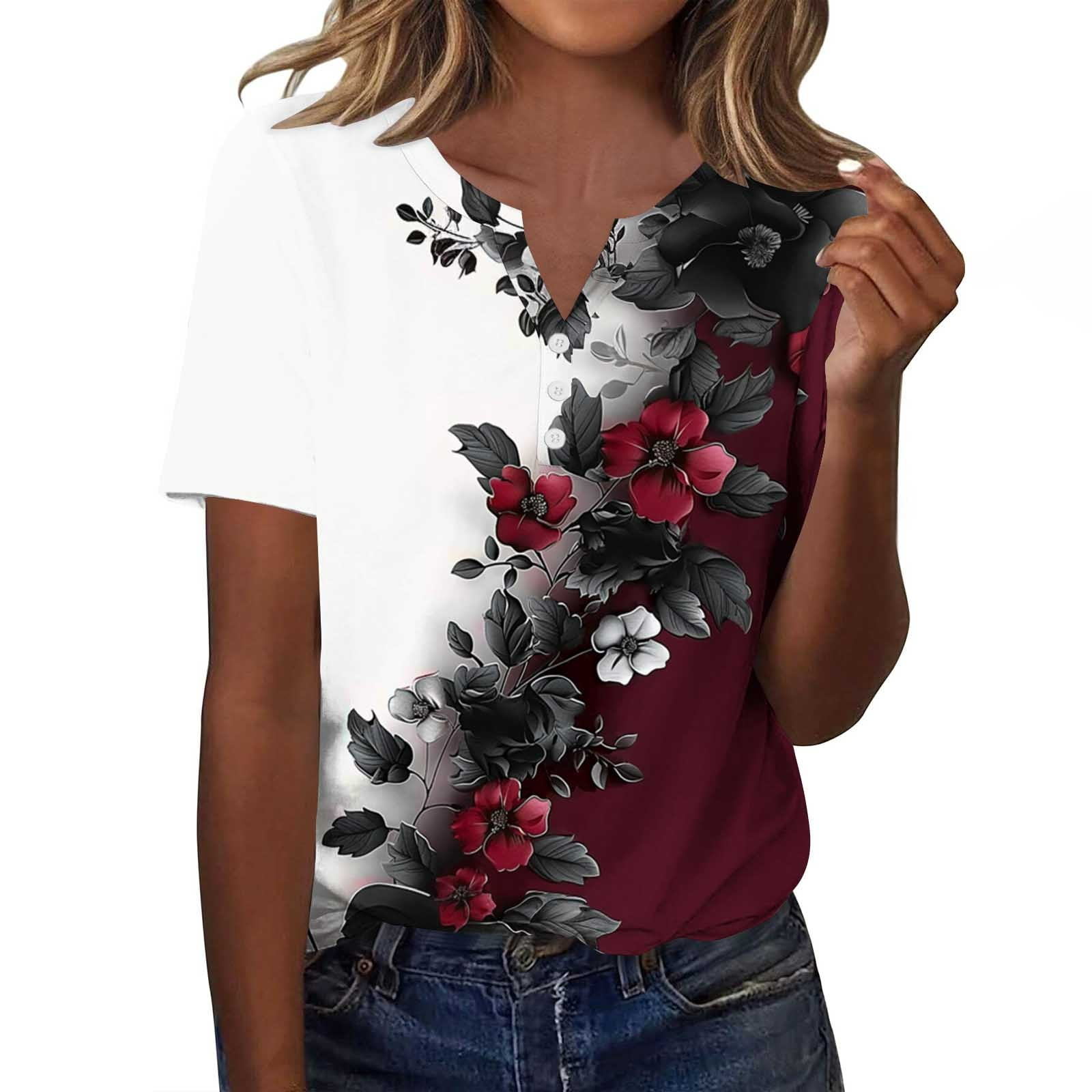 Otaozi Summer Tops For Women 2025 Vacation Cotton Womens Plus Size Work ...