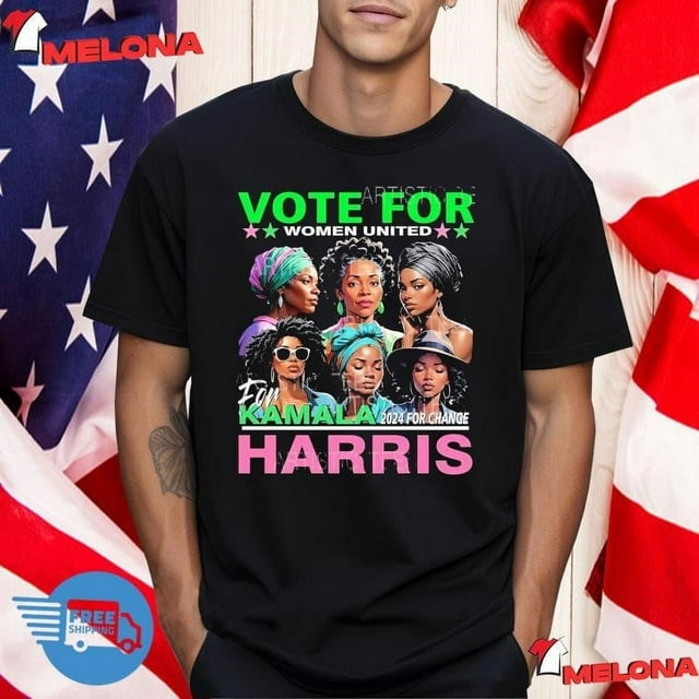 Ote For Women United For Kamala 2024 For Change Harris American Black ...