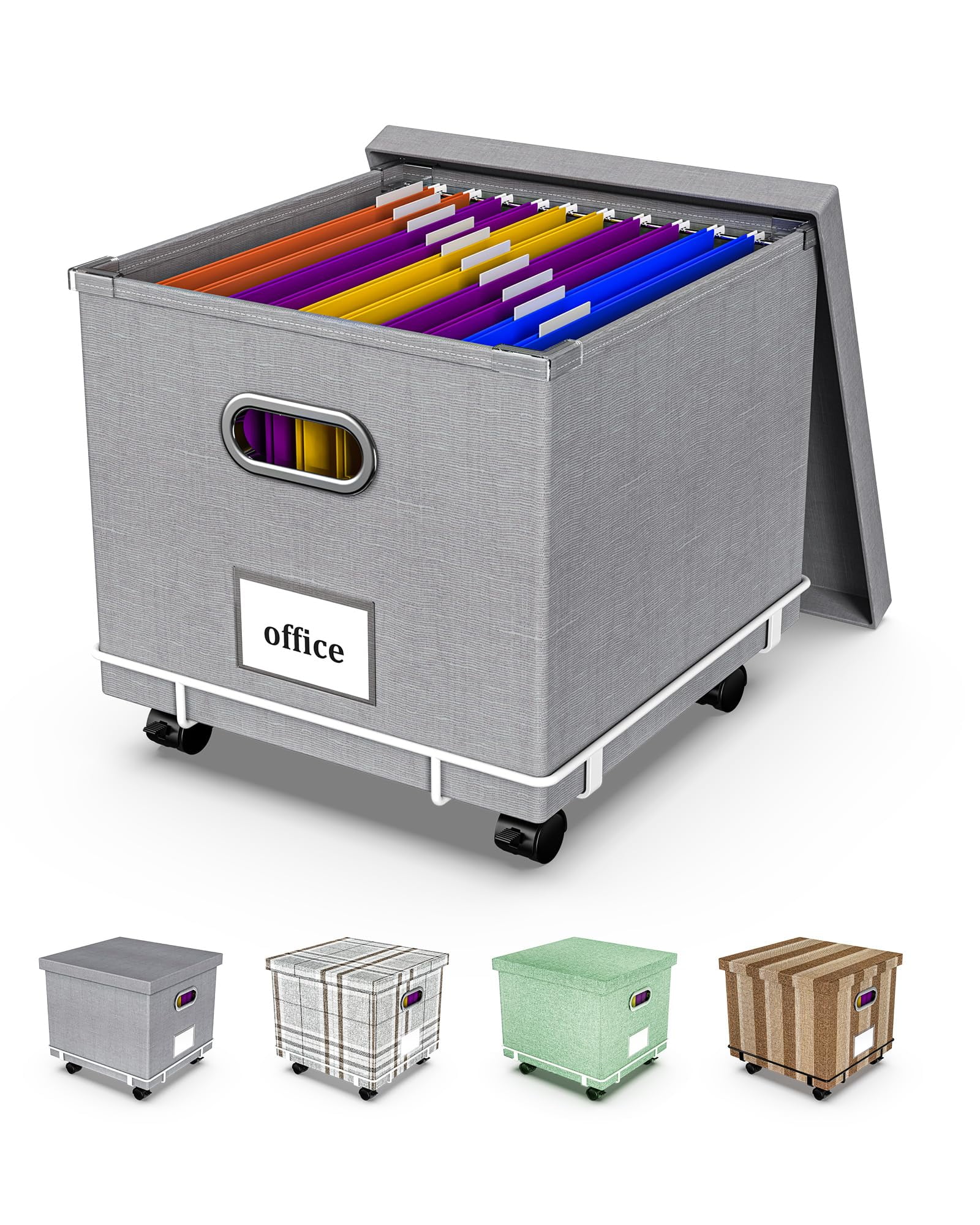 Oterri File Box,Upgraded Filing Box, Easy Slide File Boxes for Hanging ...