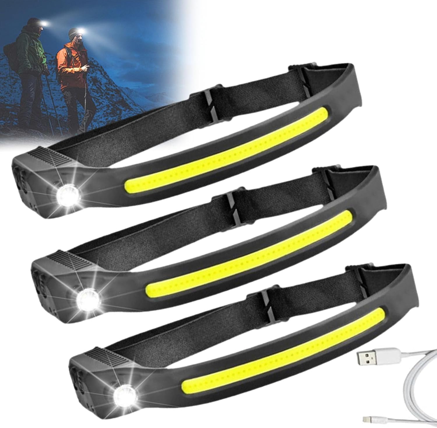 Othemo230 LED Headlamp, 230° Wide Beam Head Lamp LED with Motion Sensor ...