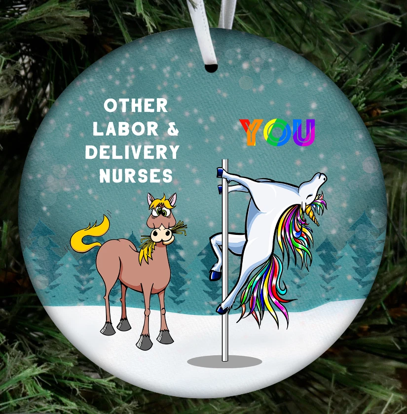 Other Labor & Delivery Nurses You Unicorn Tree Ornament Coworker 1PC ...