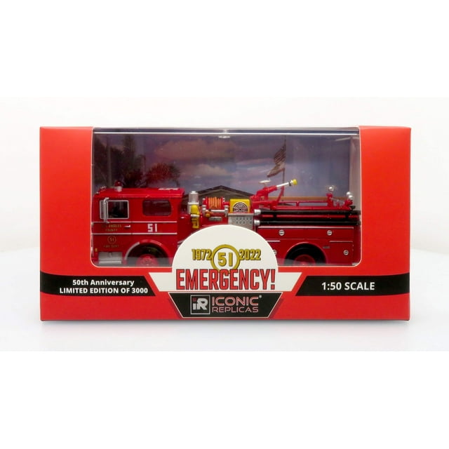 Ward Lafrance 1/50 Scale Die-Cast Model Fire Truck, LA County Engine 51 ...