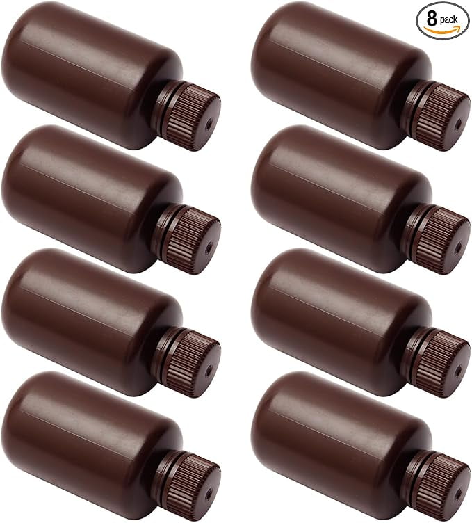 Othmro 8Pcs 4.3oz Plastic Containers Lab Chemical Reagent Bottles 125ml ...