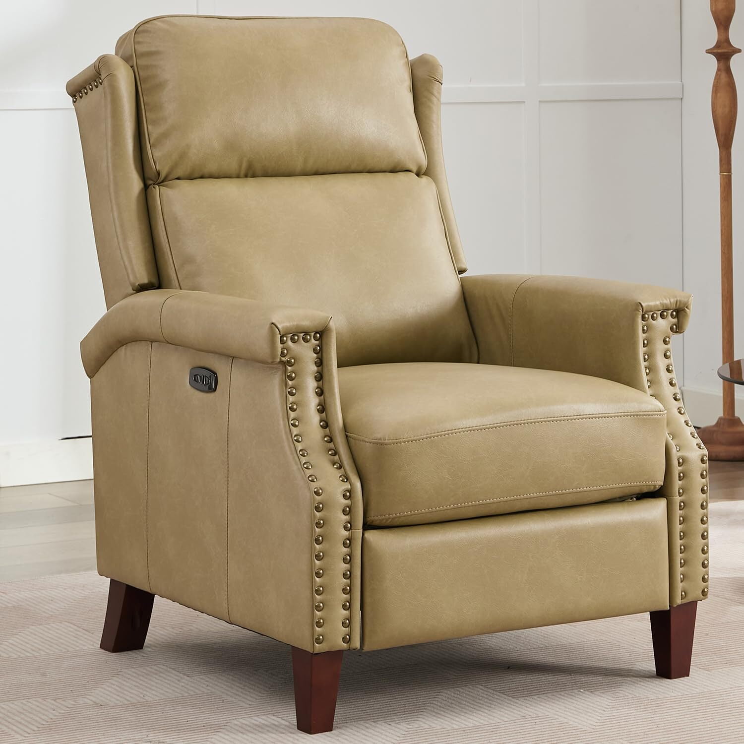 Othniel High Leg Power Recliner Chair Faux Leather with USB & Type-C ...