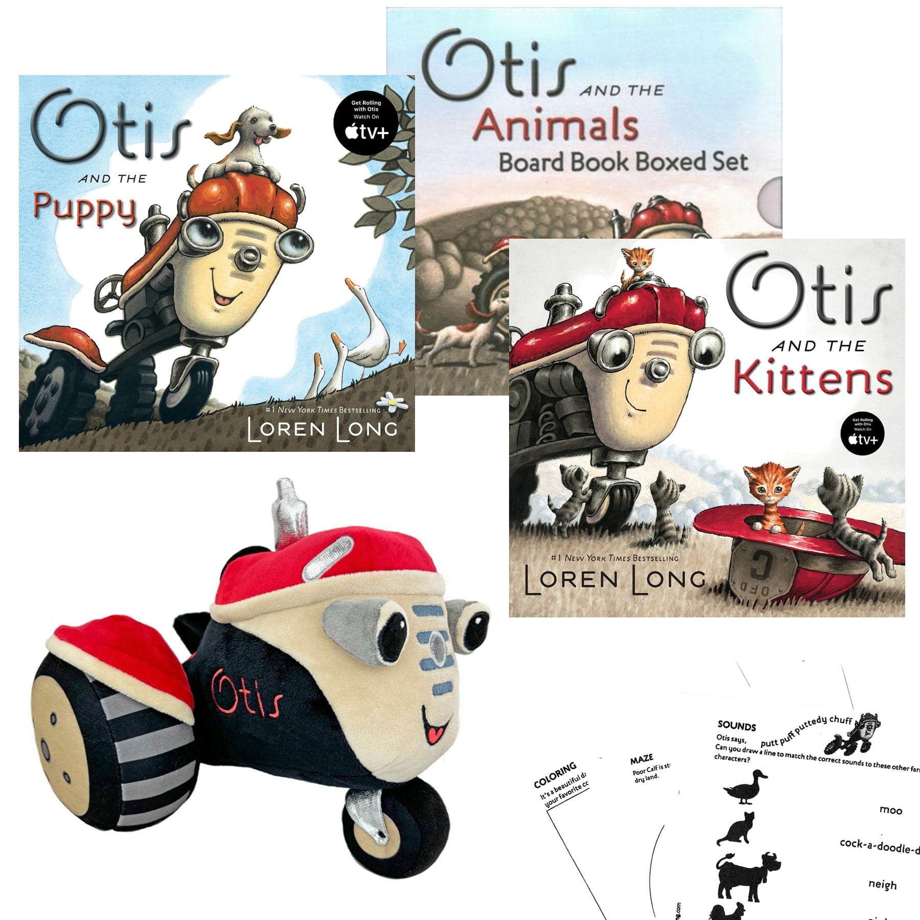 Otis Gift Set Includes Otis Board Books by Loren Long, Tractor Toy ...