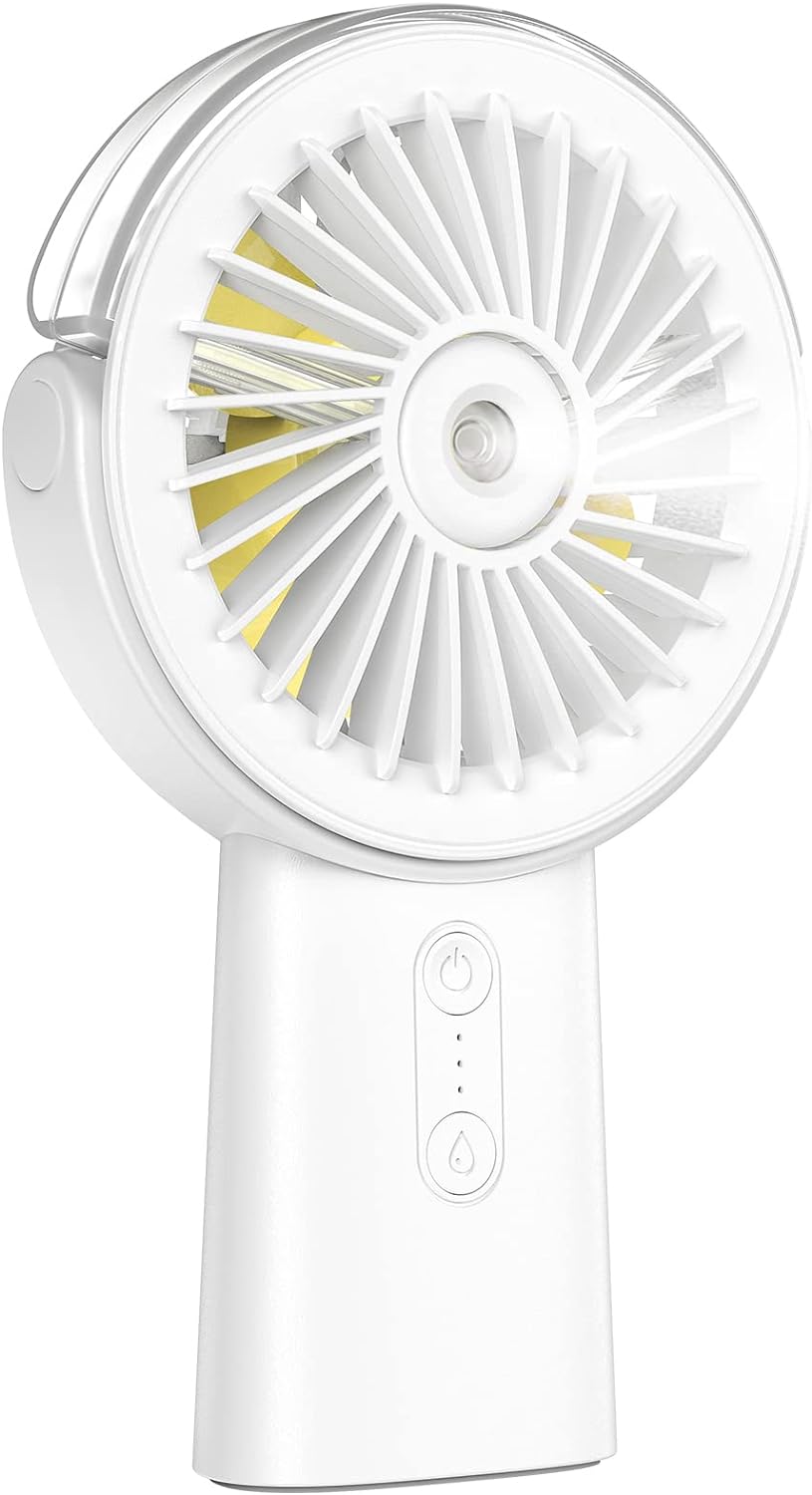 Otlonpe Misting Fan Portable Handheld Fan, 4000mAh Hand Held Mist Fan ...