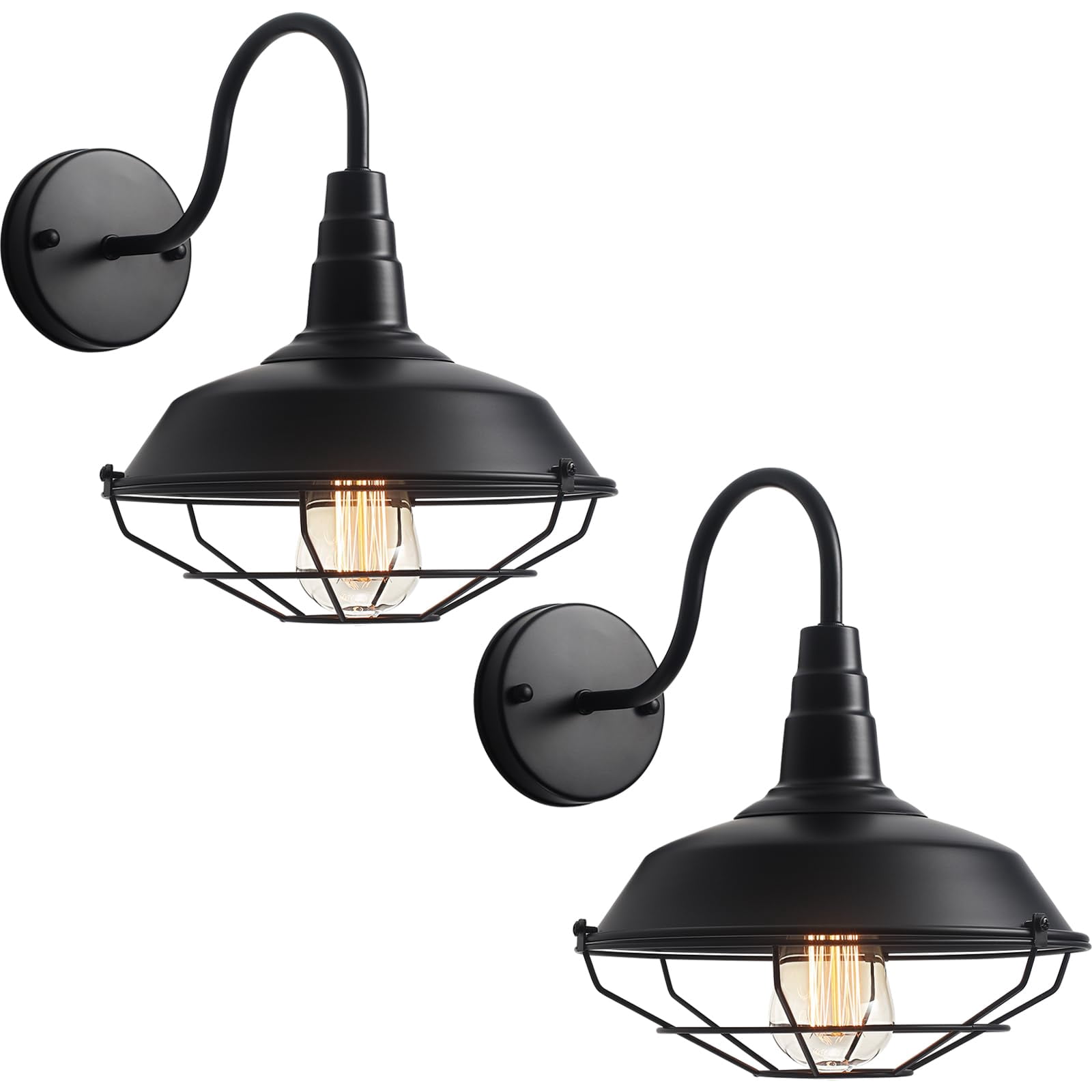 Otmilance Gooseneck Outdoor Light Fixture, 10.43 Inch Outdoor Barn ...