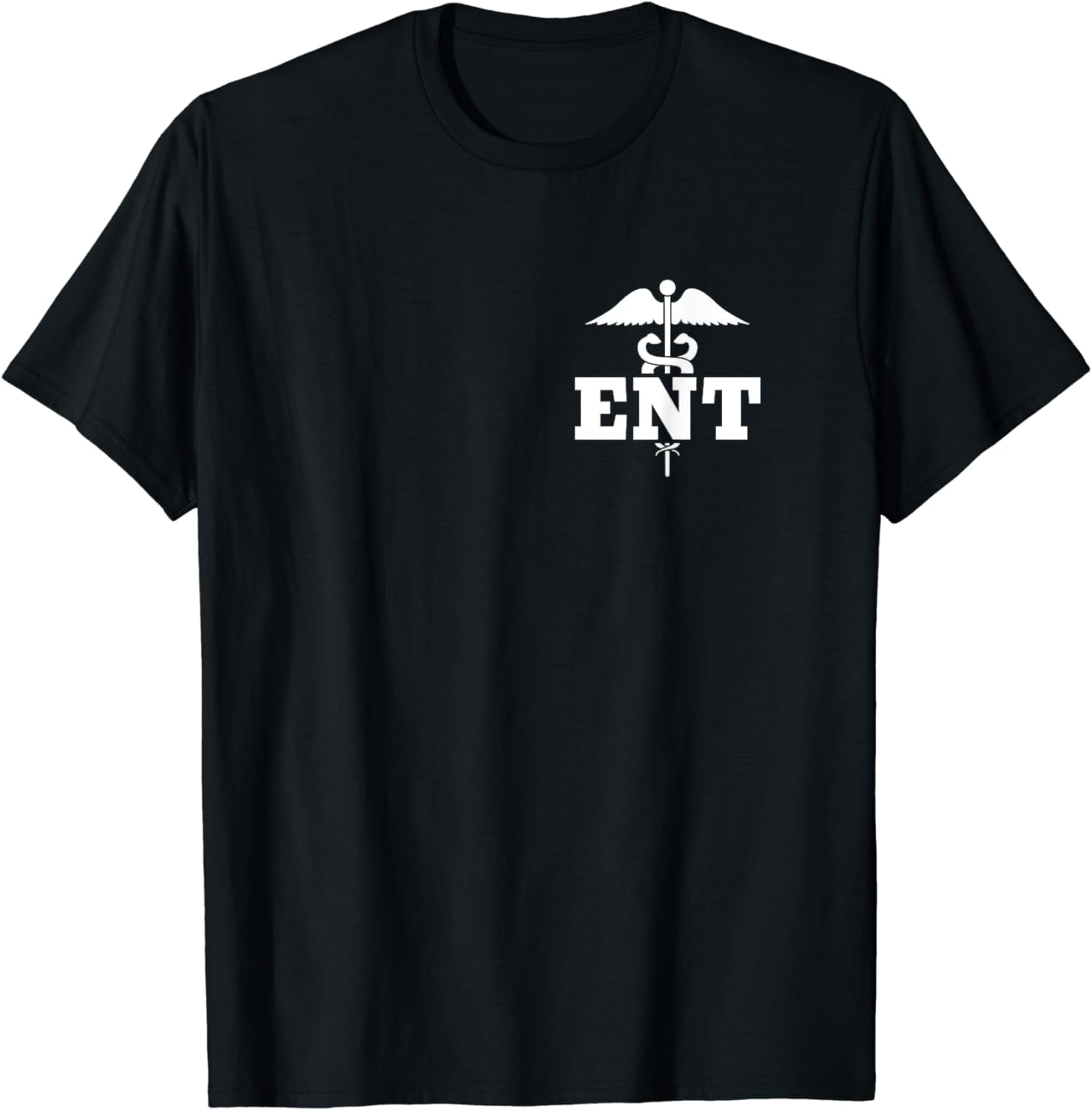 Otolaryngology Ear Nose Throat Doctor Nurse ENT Caduceus T-Shirt ...