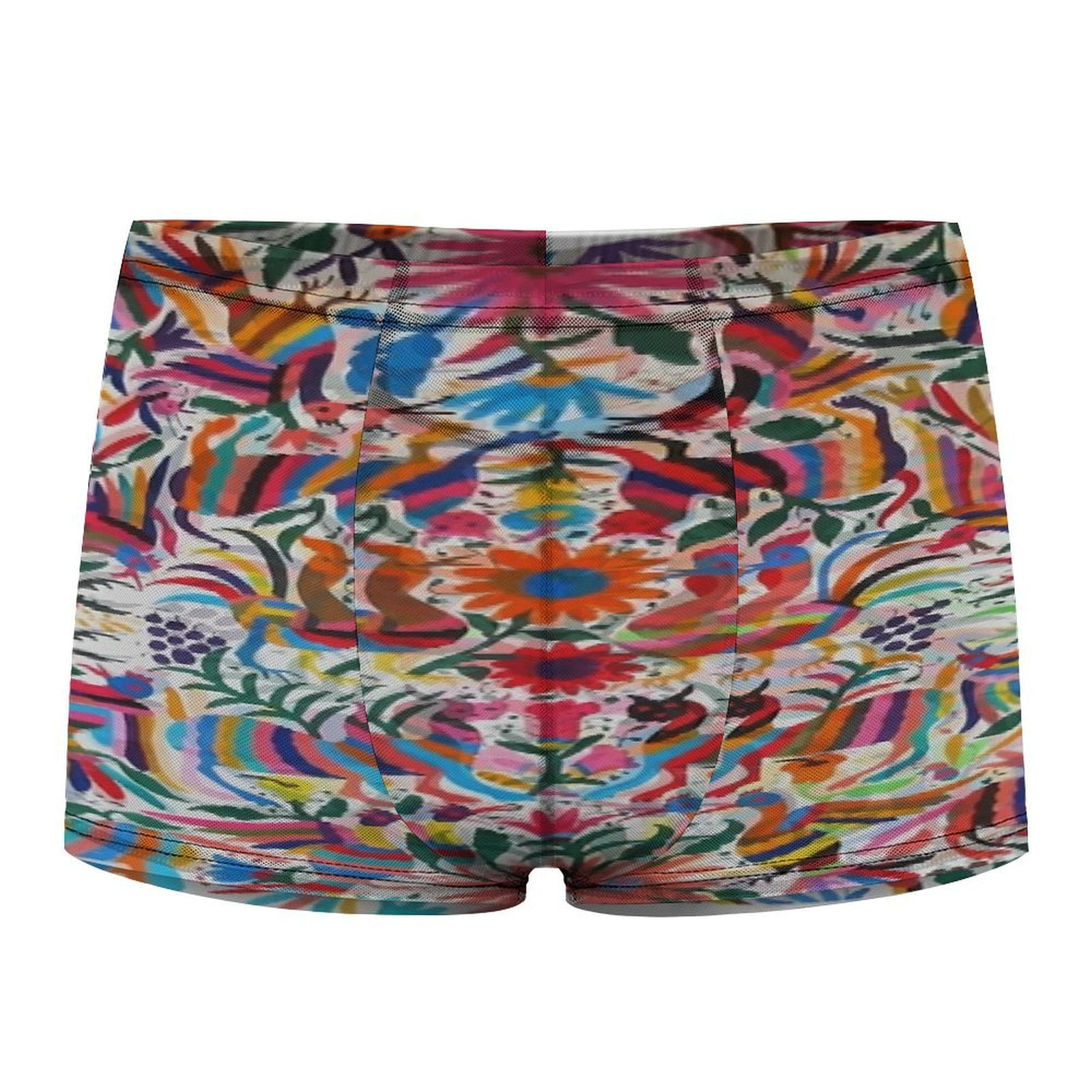 Otomi Fabric Mexico Art Men's Mesh Boxer Briefs Cooling Breathable ...