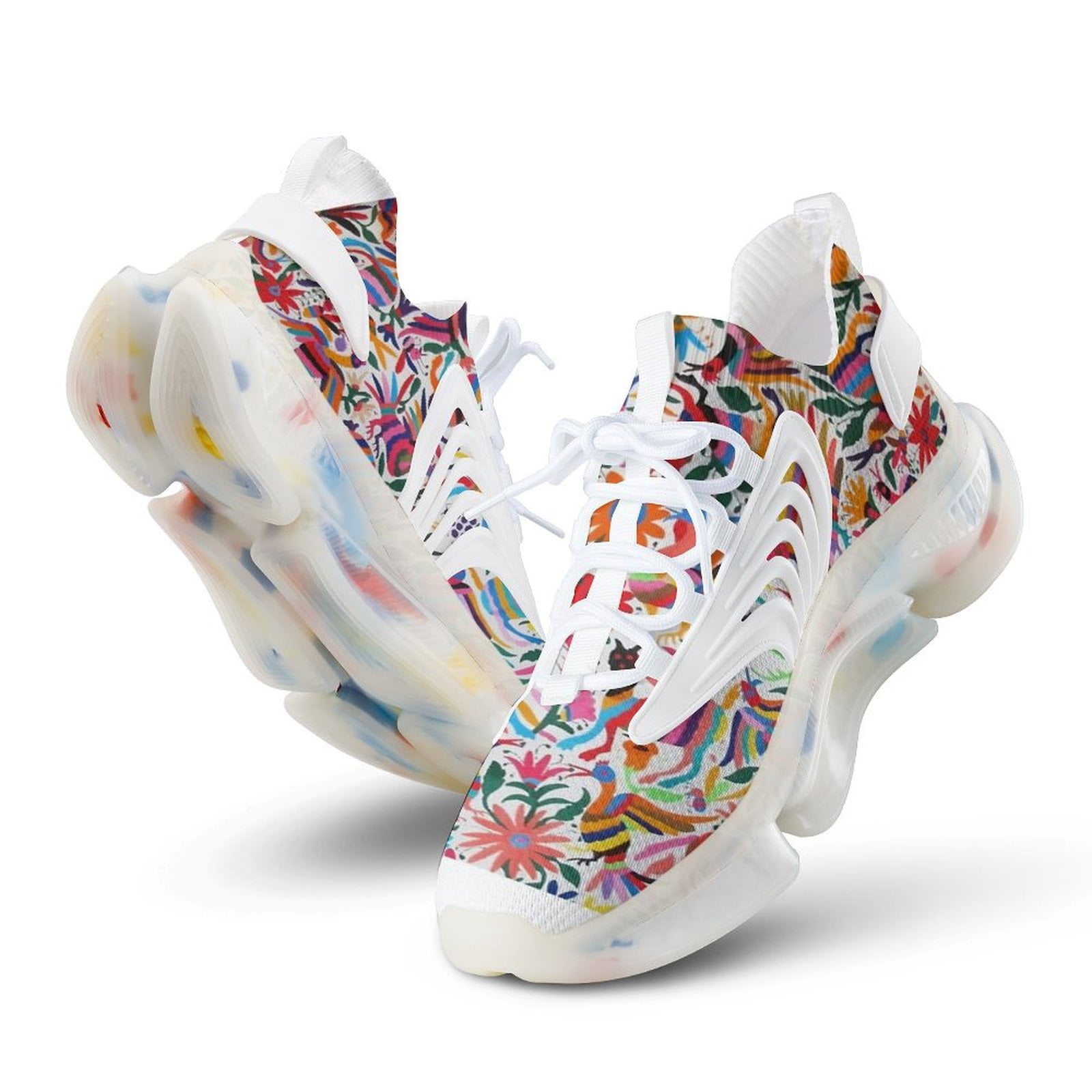 Otomi Fabric Mexico Art Walking Shoes for Men Woman Lightweight Tennis ...