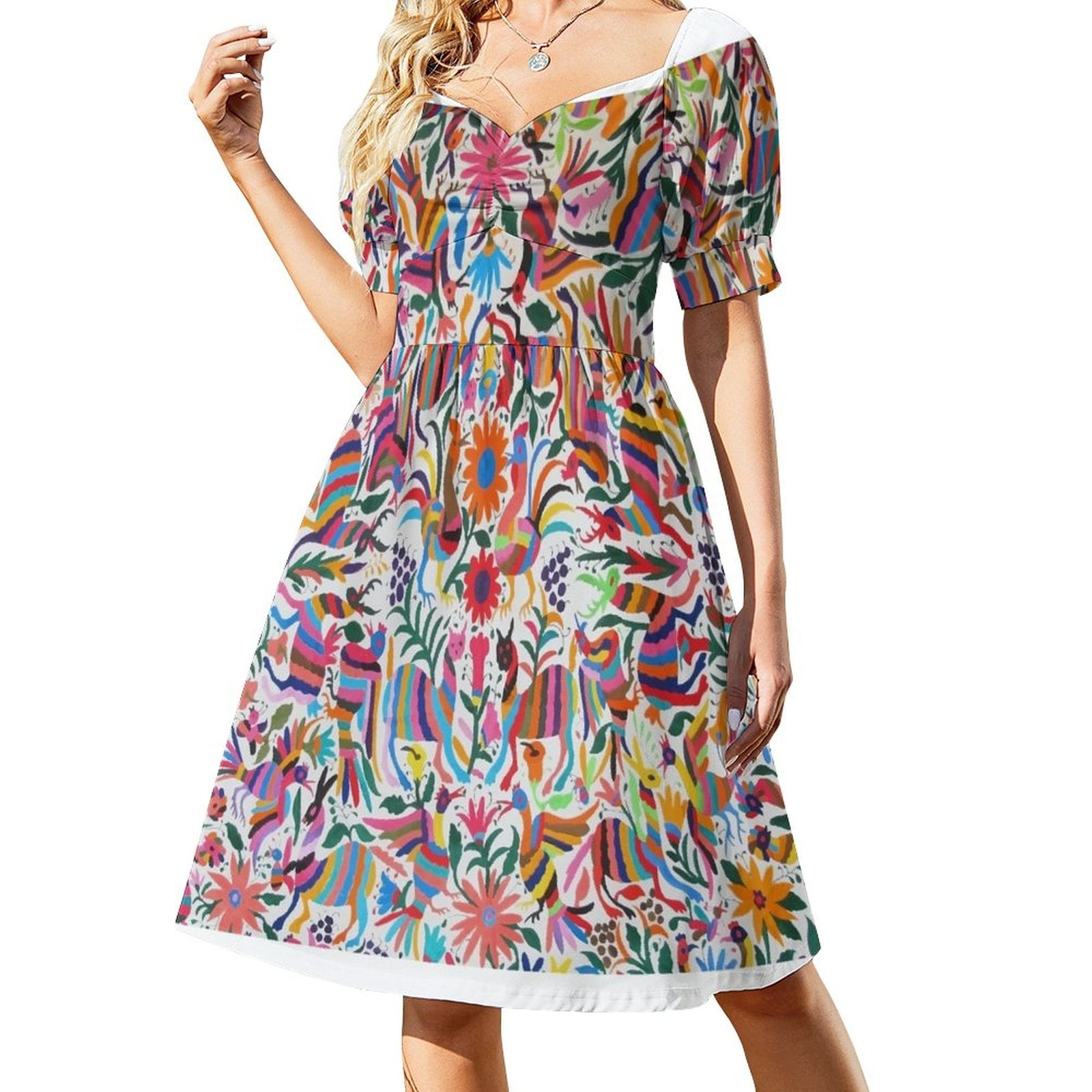 Otomi fabric Mexico art Sleeveless Dress womans clothing Woman dresses ...