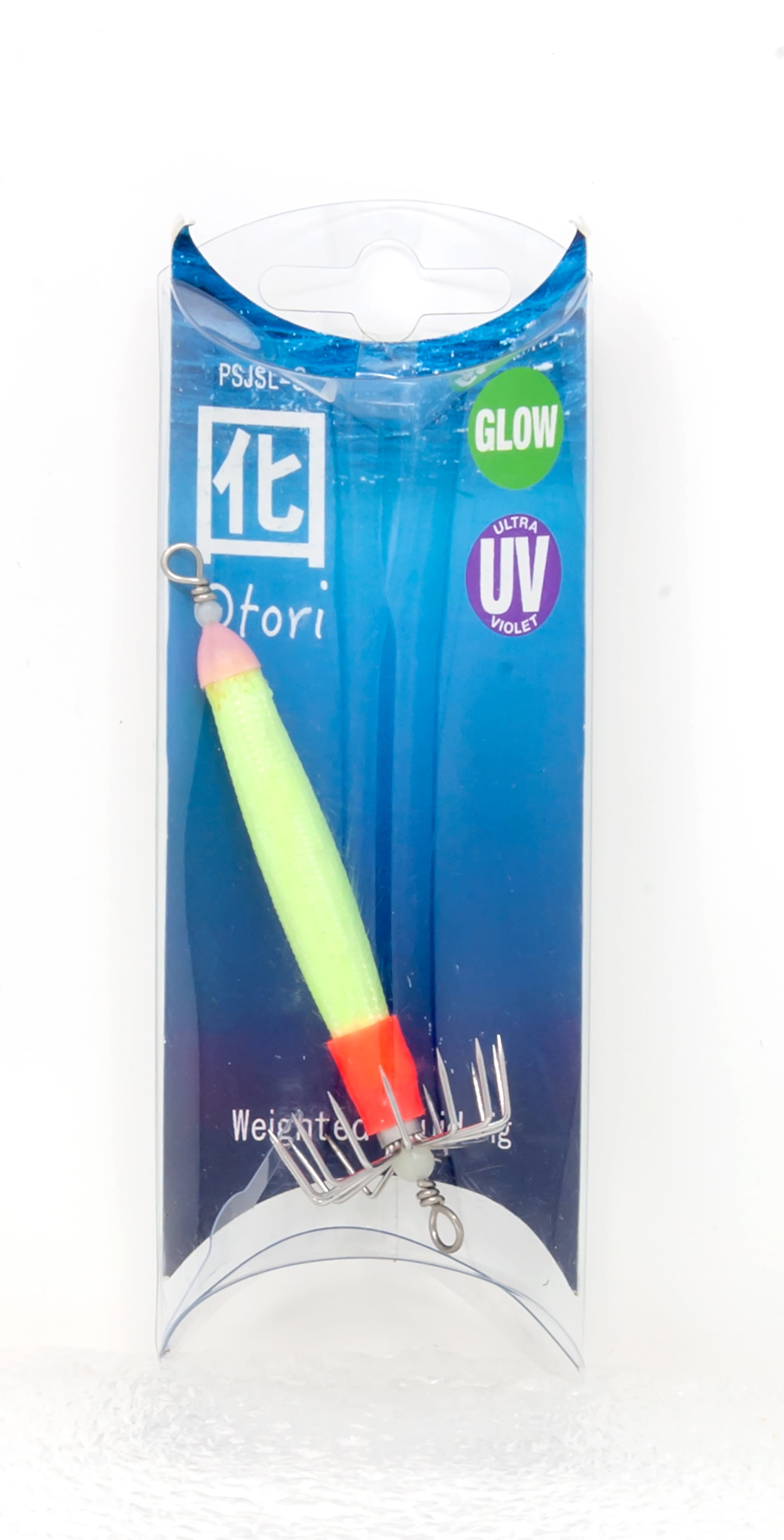 Otori Skinny Squid Jig Large Green Glow BEAUPSJSL-G - Walmart.com