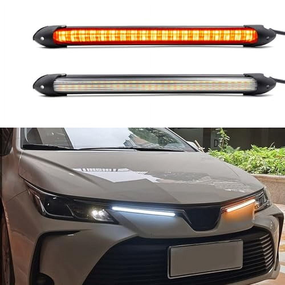 OtpOutopa DRL LED Strip Car Daytime Running Light - 2Pcs White ...