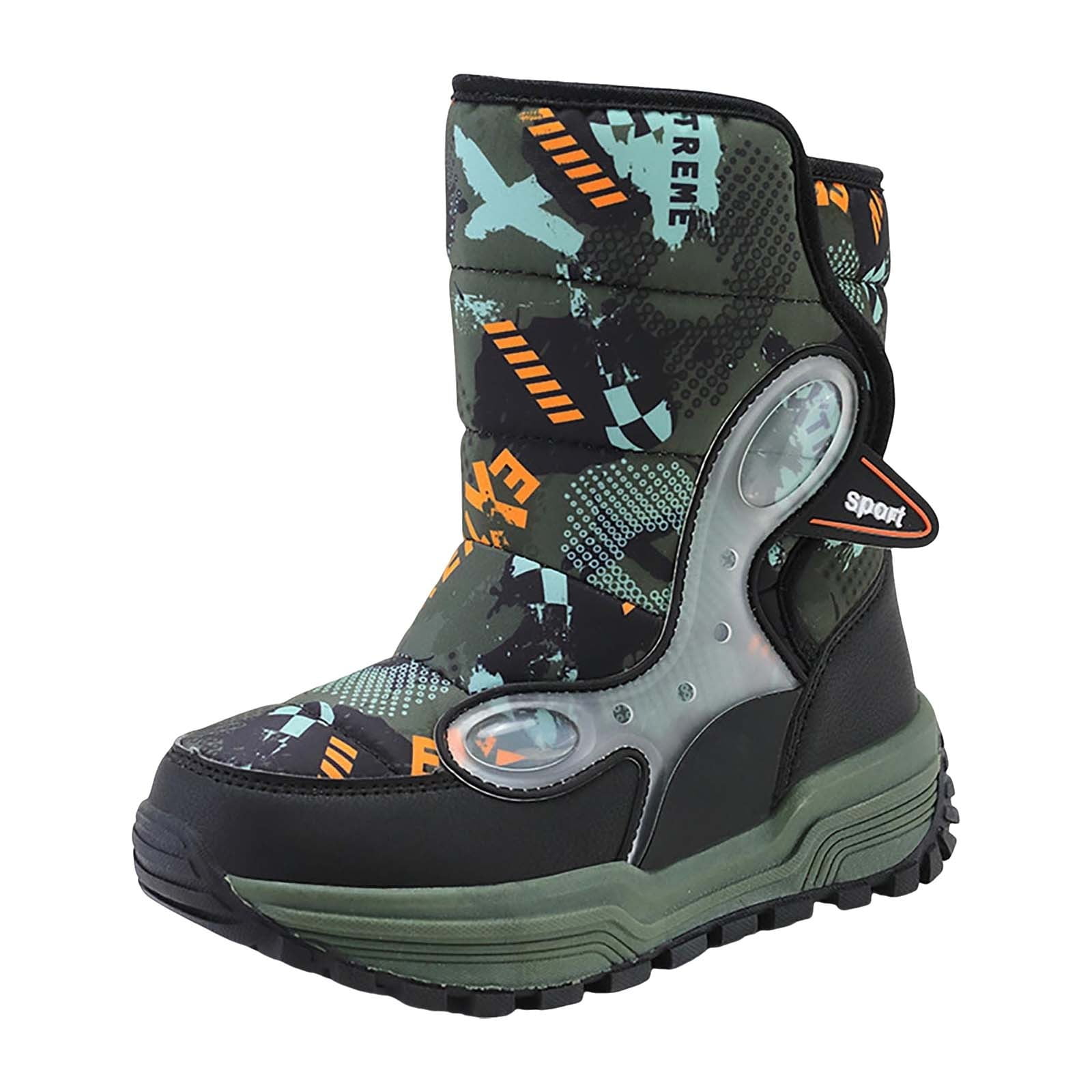 Otqutp 6-12 Years Girls Boys Snow Boots Outdoor Warm Comfortable Non ...