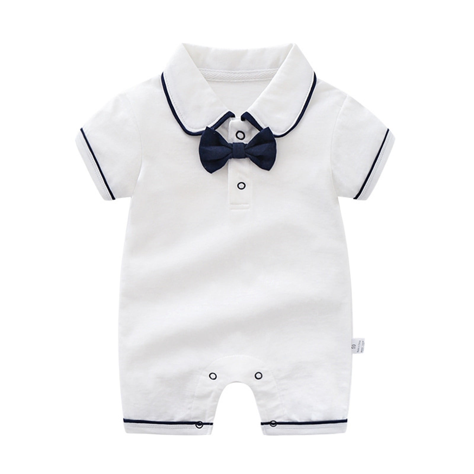 Otqutp Baby Boys Bow Short Sleeve Outdoor Bodysuit Banquet Wedding ...