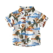 SSLR Youth Hawaiian Aloha Shirt - Tropical Apparel, Button Down Short Sleeve Luau Shirt for Kids ...