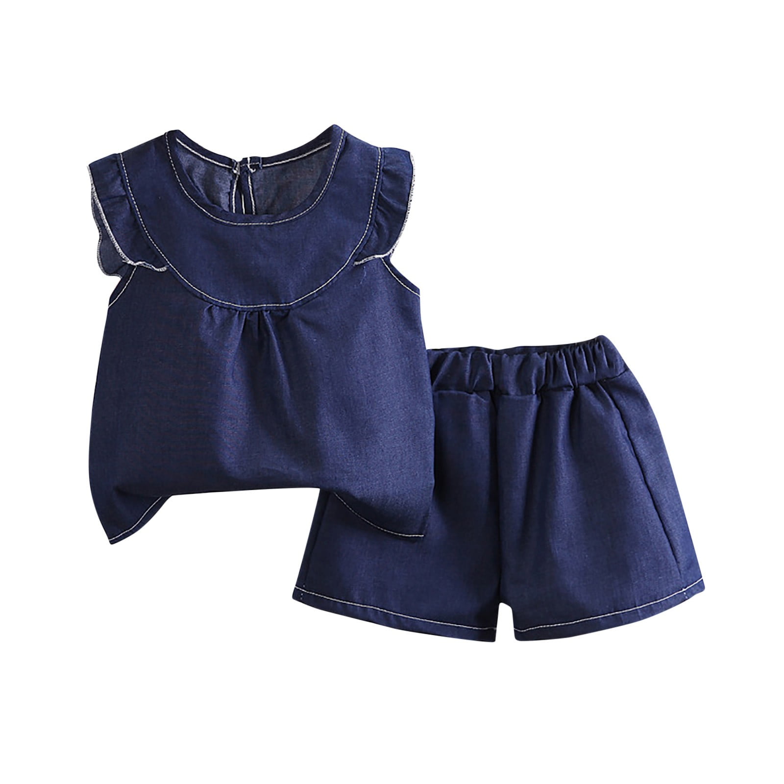 Otqutp Beach Clothes Set for Toddler Spring Baby Girl Ruffled ...