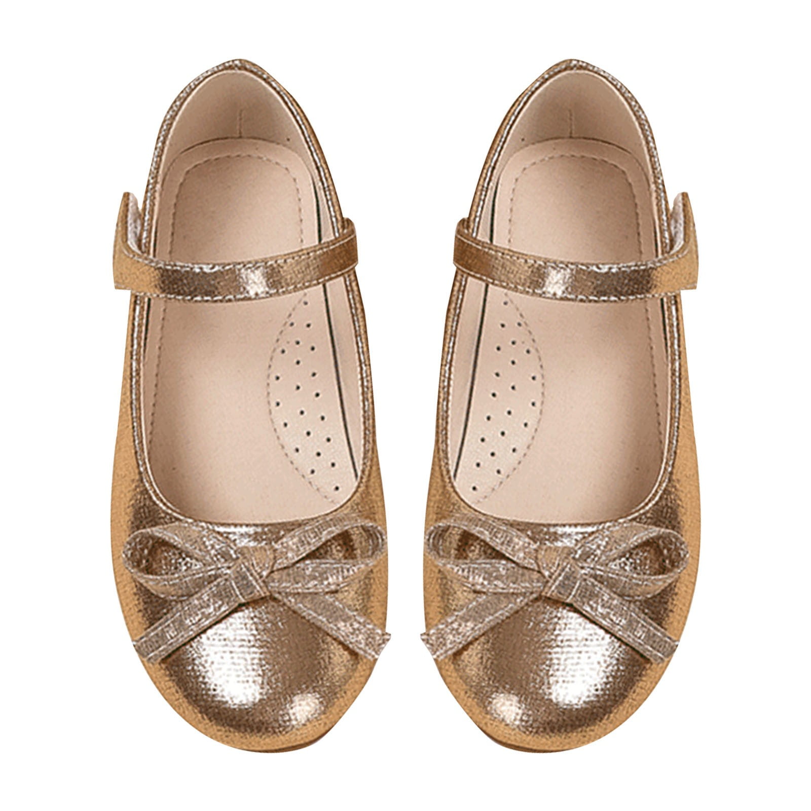 Otqutp Beach Shoes for Kids PU Leather Princess Shoes with Bow Non Slip ...