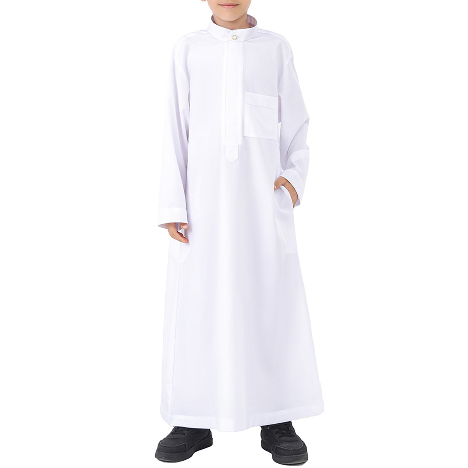 Otqutp Boys Islam Kaftan Thobe Middle Eas𝘁 Youth Full Zipper 𝗠oroccan ...