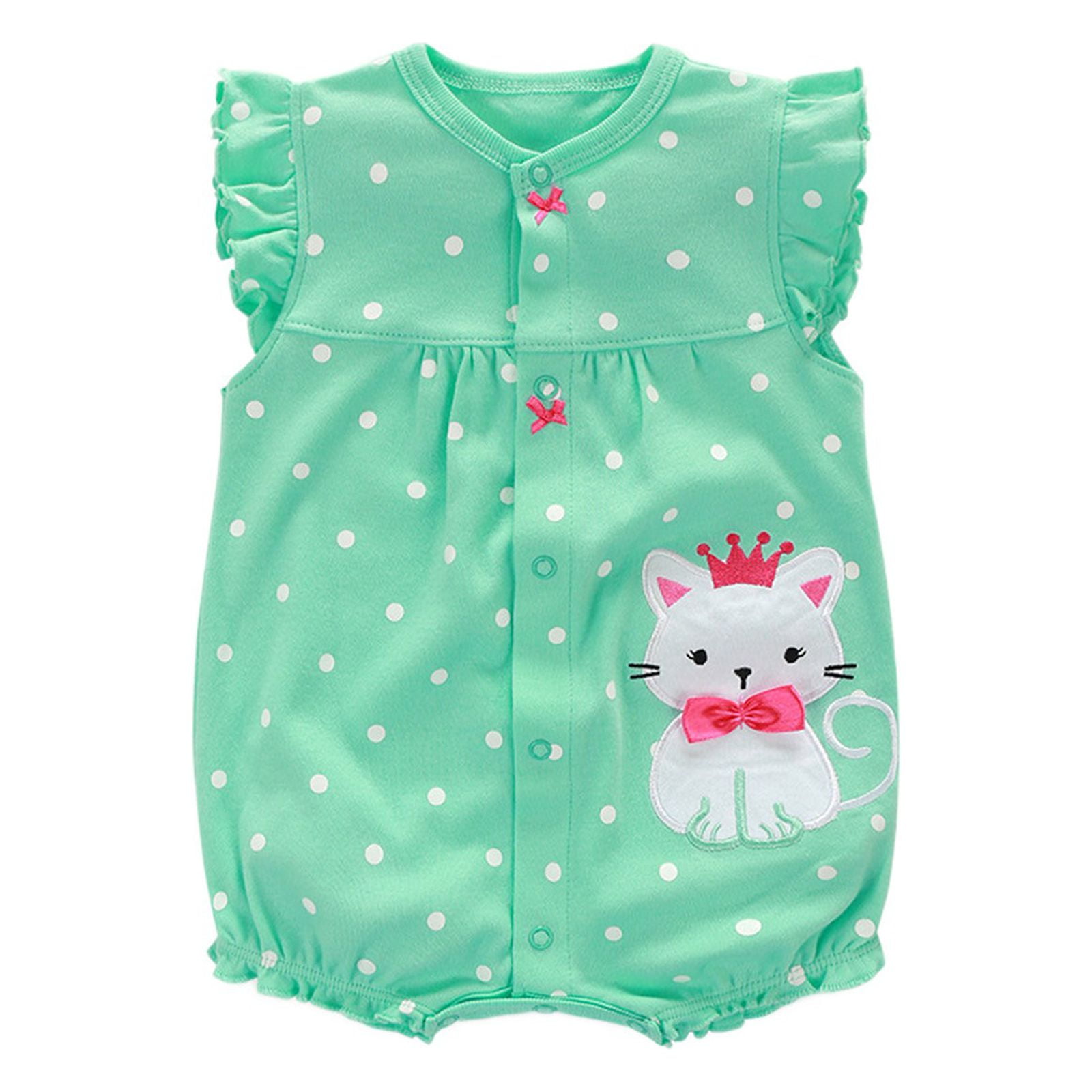Otqutp Cartoon Jumpsuit for Toddler Girls Boys Short Sleeve Animal ...