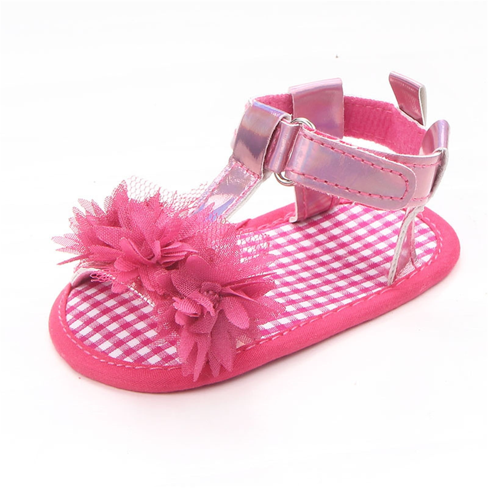 Otqutp Causal Sandals for Summer Girls Sandals Baby Cute Lace Flower Walking Shoes Flat Shoes ...