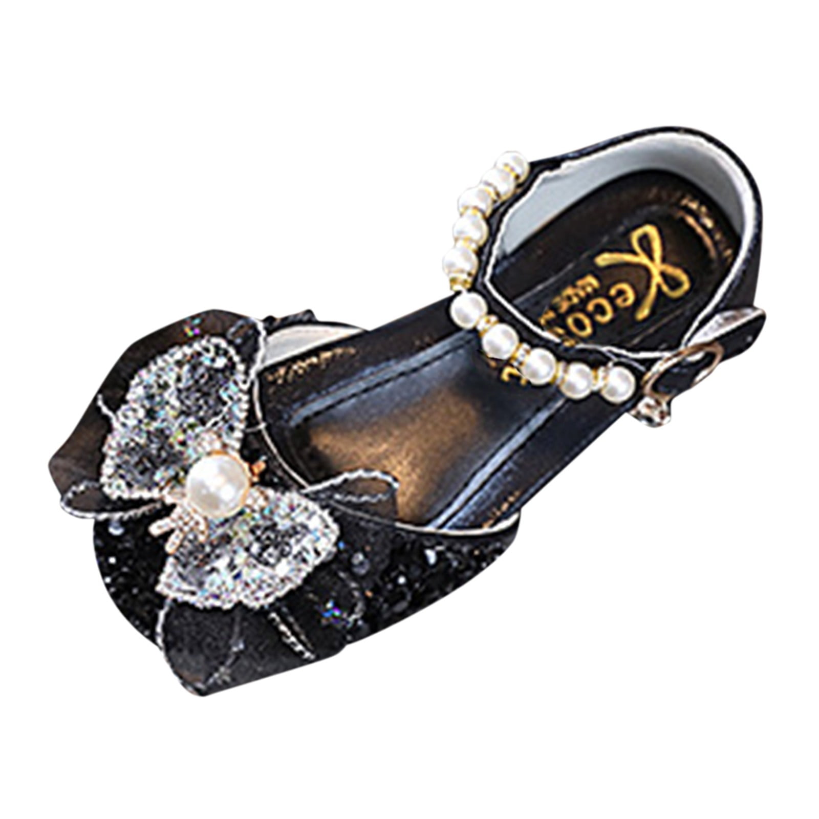 Otqutp Children Summer Party Shoes Bow Plastics Metal Pearl Rhinestone ...