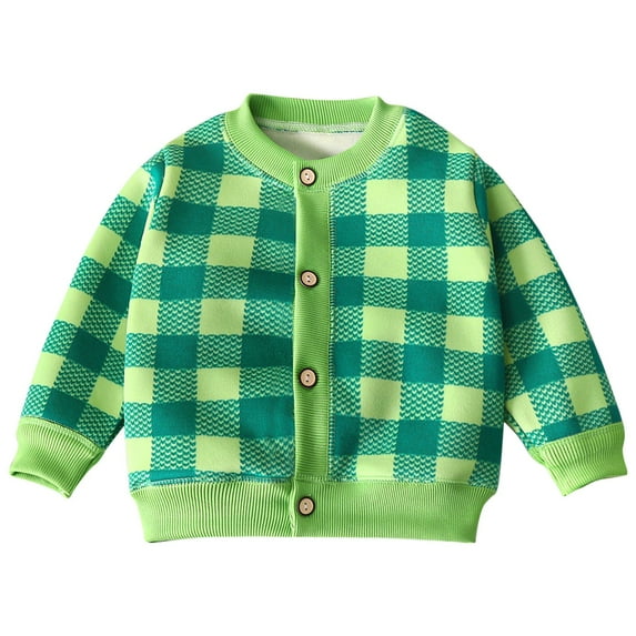 Otqutp Children Warm Winter Outwear Toddler Kids Baby Long Sleeve Round Neck Solid Color Jacket ...