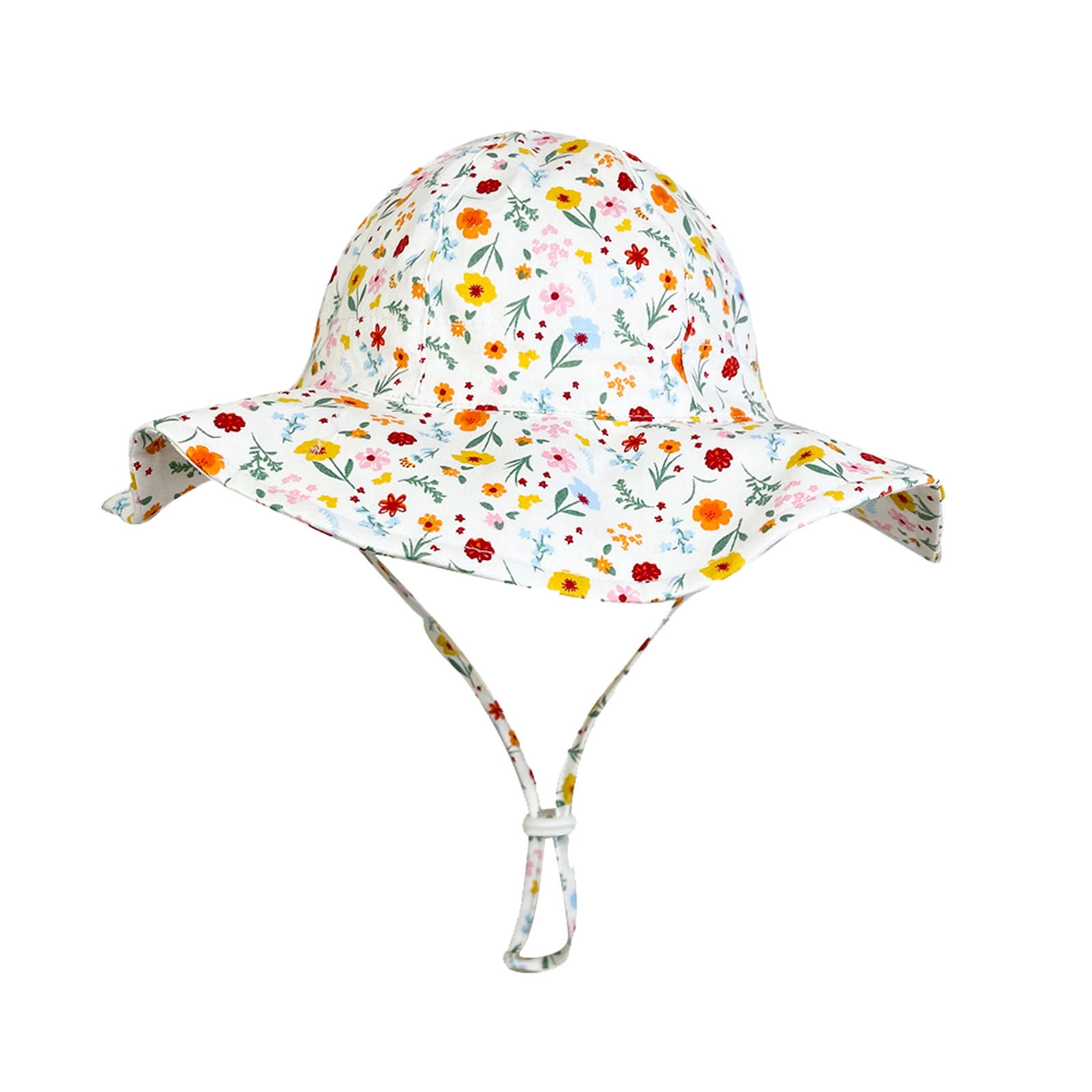 Otqutp Fish Cap for Children Kids Baby Girls Boy Toddler Floral Prints Outdoor Adjustable Bucket ...