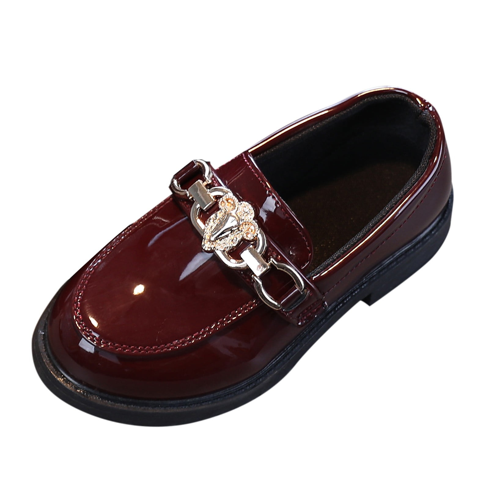 Otqutp Girls Slip On Shoes Girls Slip On Leather Single Shoes Loafer ...