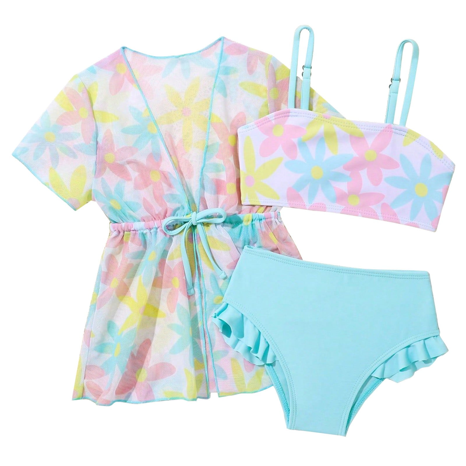 Otqutp Girls Swim Suits Size 14 Girls Swimsuit Set Summer Toddler Girls ...