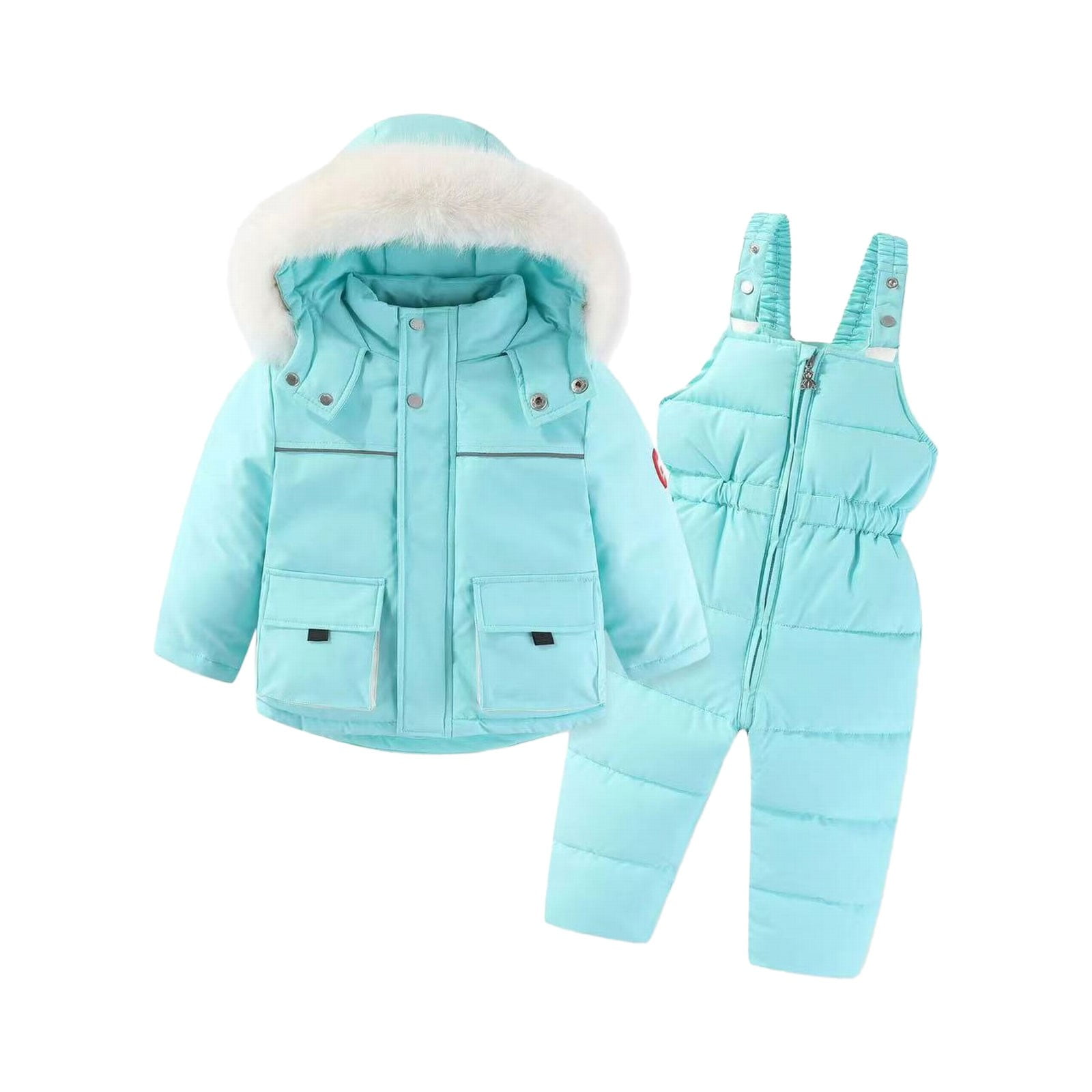 Otqutp Kids Warm Winter Snowsuit Set Coat Long Sleeve Down Jacket ...