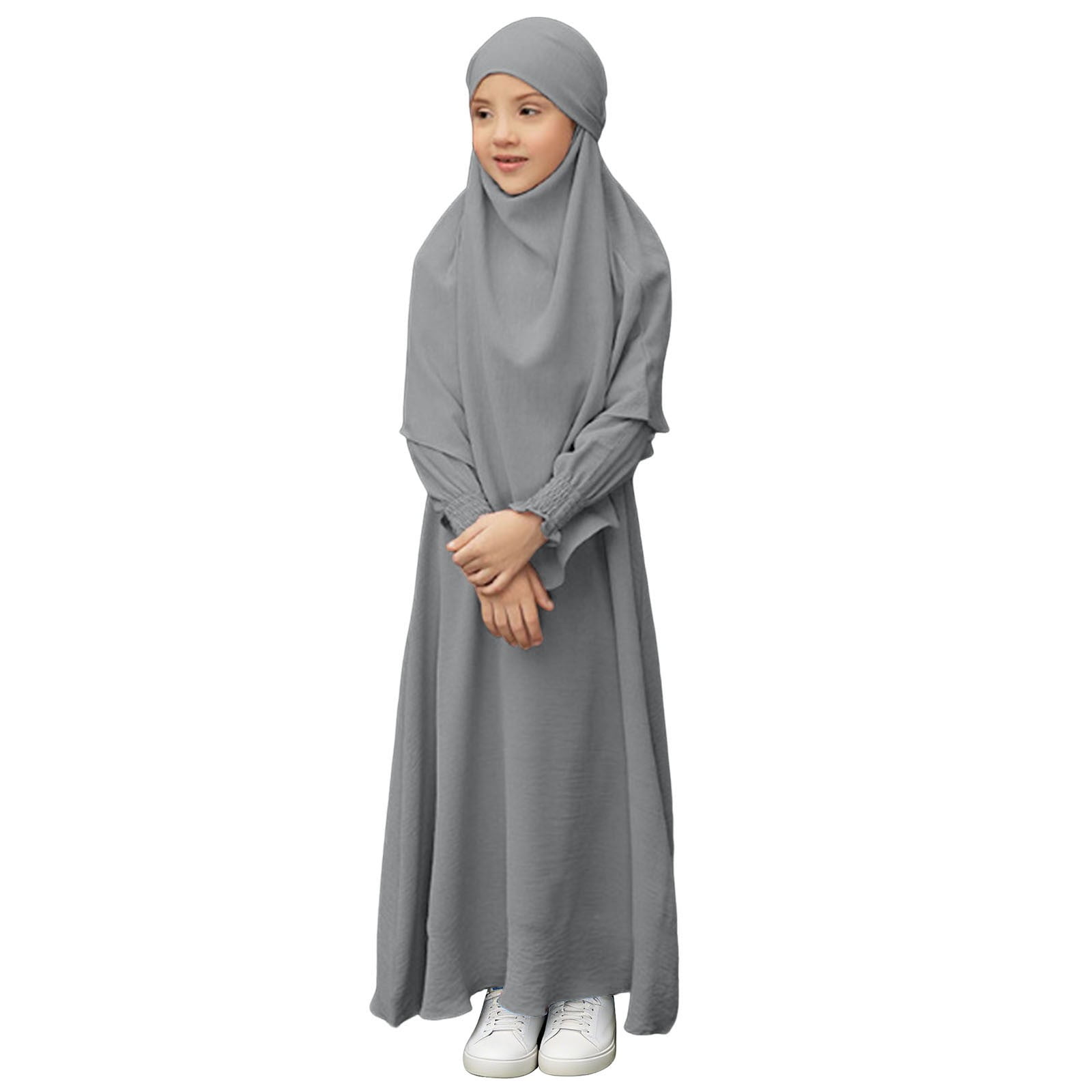 Otqutp Muslim Dress for Girls with Hijab 𝗜slamic Prayer Clothes Set ...