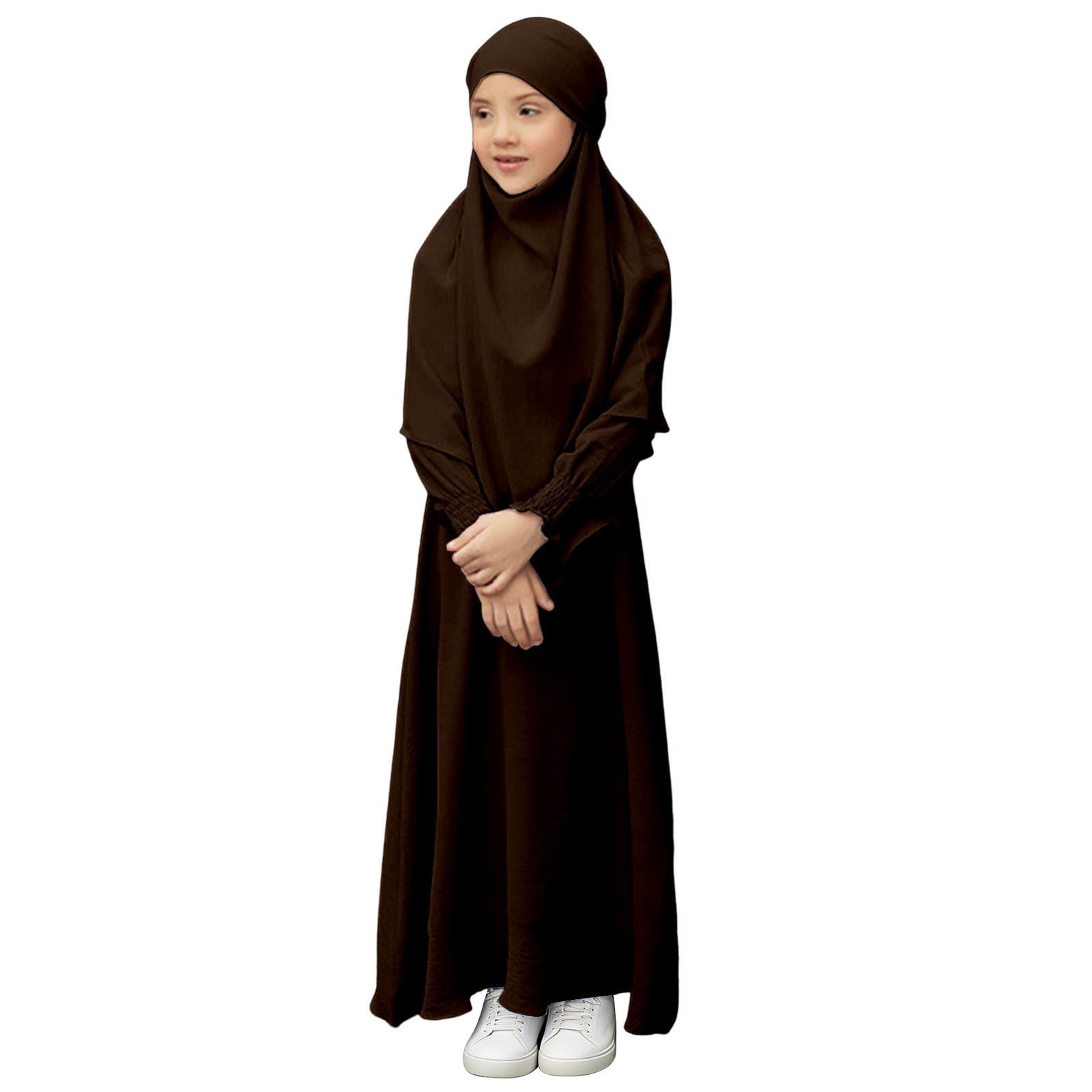 Otqutp Muslim Dress for Girls with Hijab 𝗜slamic Prayer Clothes Set ...