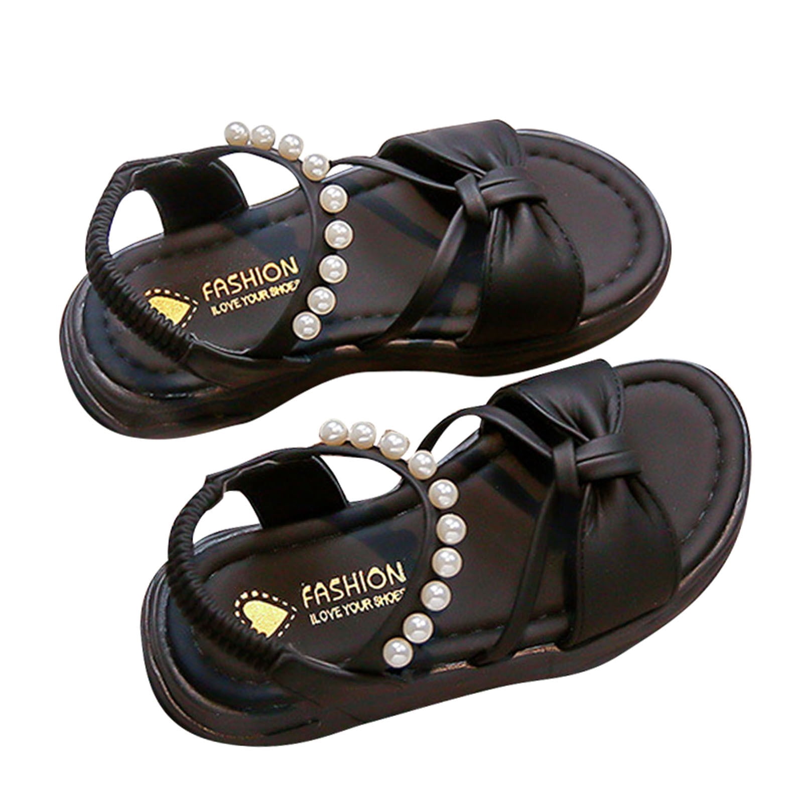 Otqutp Quick Drying Sandals for Kids Girls Sandal Summer Solid Flat ...