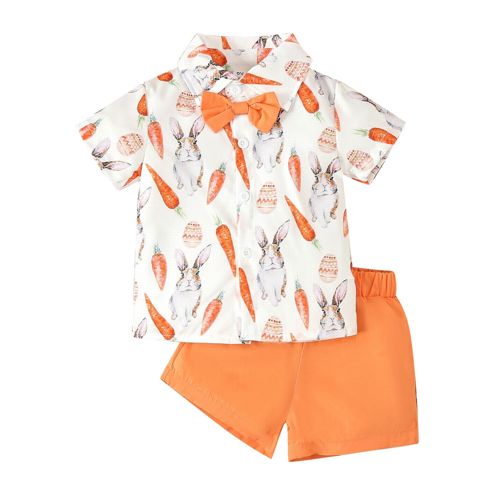 Otqutp Spring Baby Clothes Set Toddler Boys Lapel Short Sleeve Bunny ...