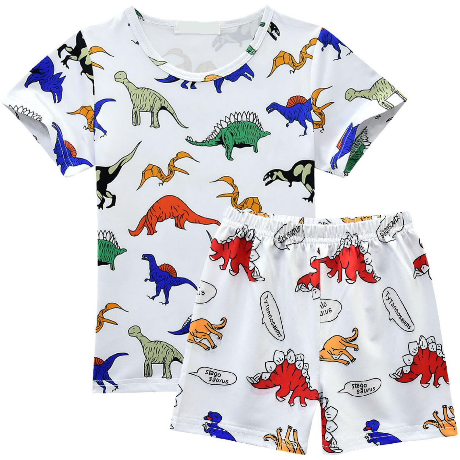 Otqutp Summer Toddler Clothing Sets Little Boys Round Neck Short Sleeve ...