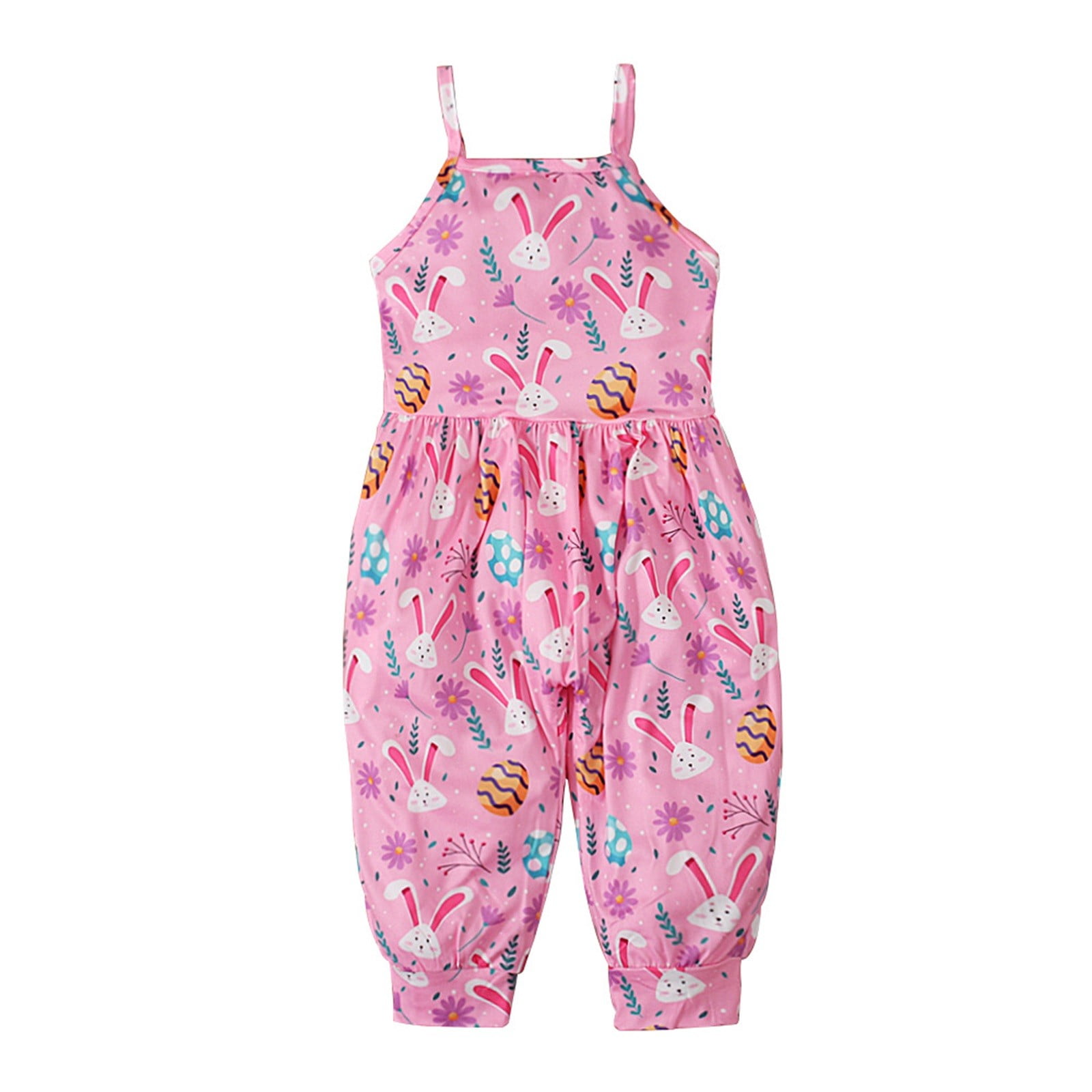 Otqutp Toddler Birthday Jumpsuit Easter Baby Girls Overalls Romper ...