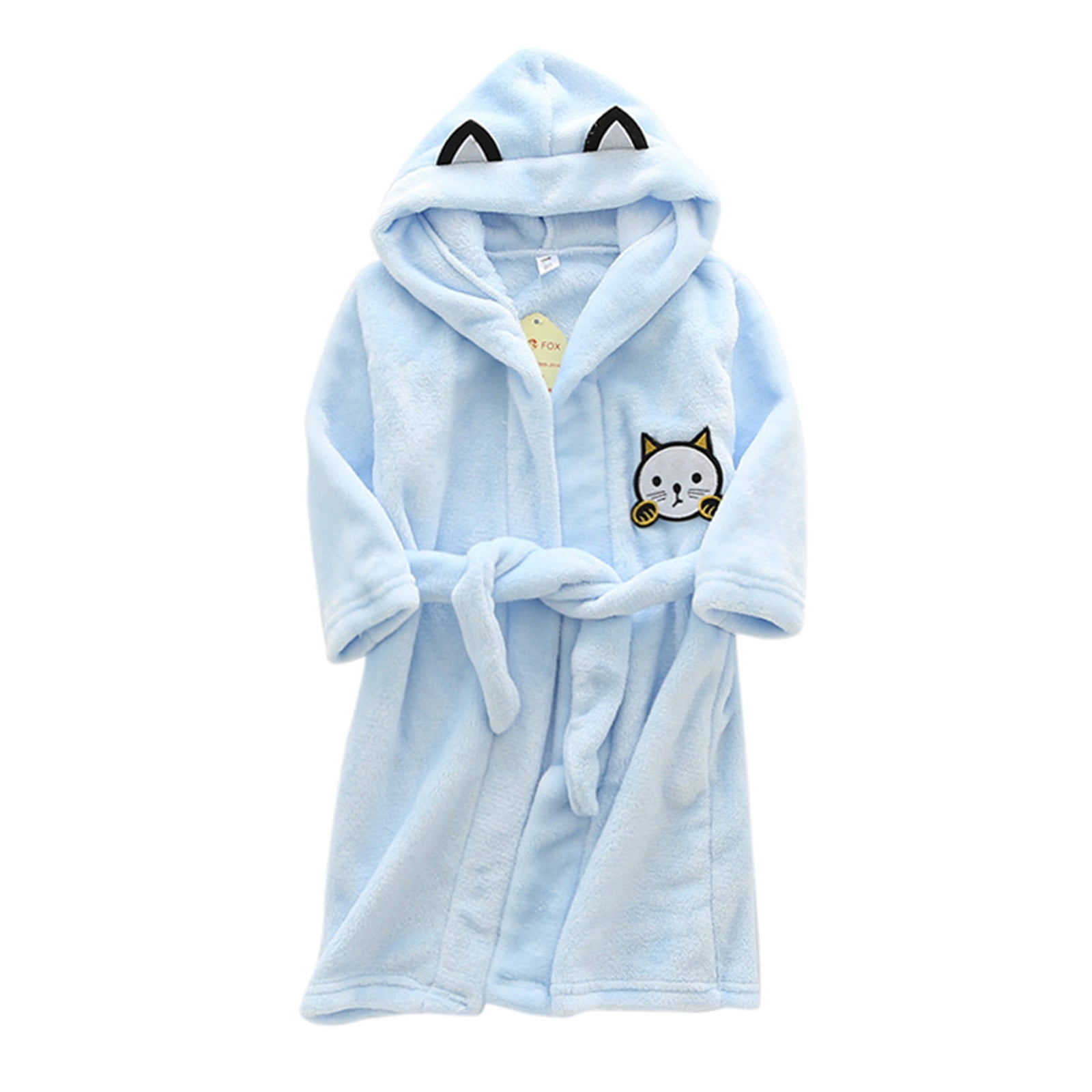 Otqutp Toddler Kids Baby Boys Girls Cartoon Bathrobes Hooded Warm ...