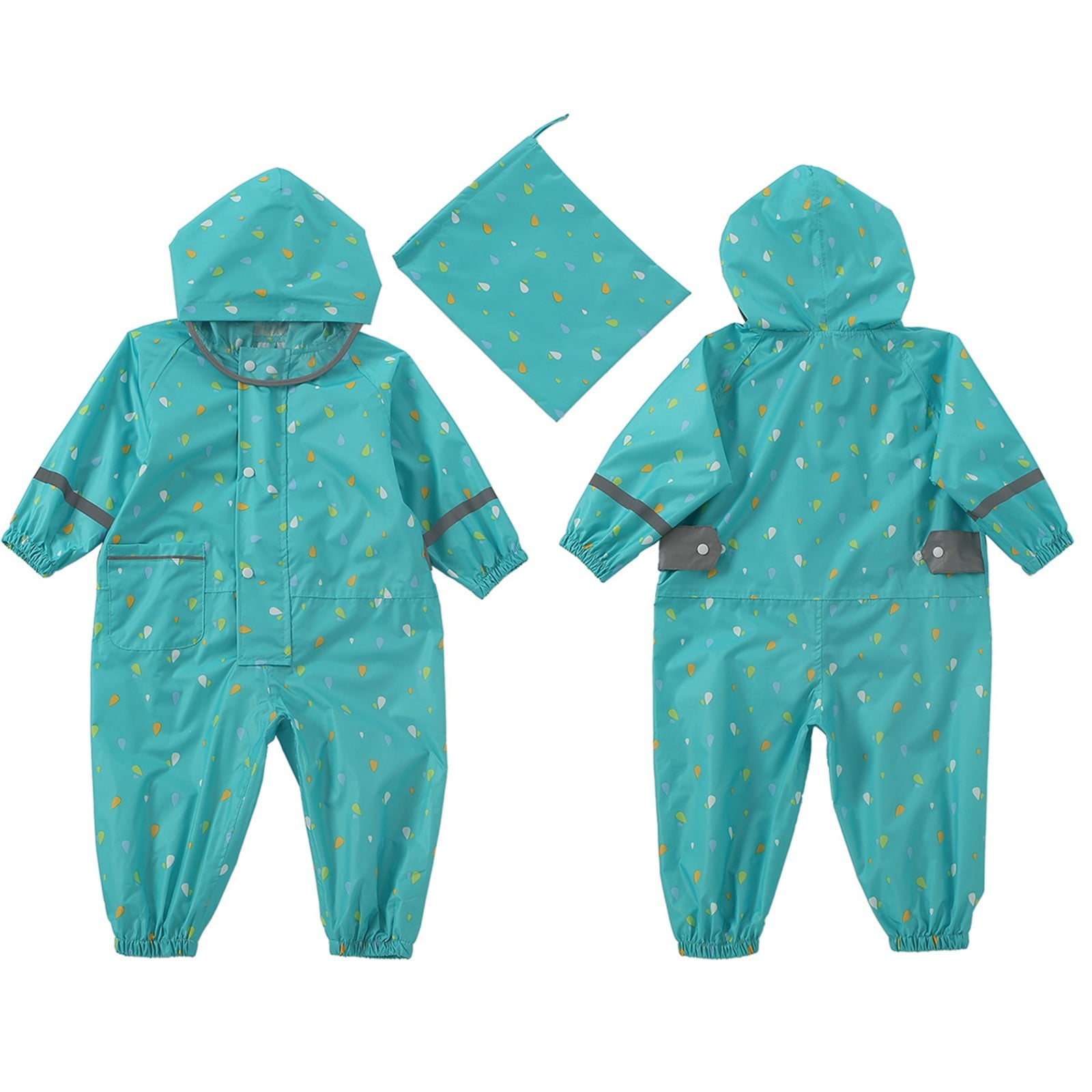 Otqutp Toddler Rain Suit,Children's Raincoat Fashion Cute Three Raincoat with Visor Reflective ...