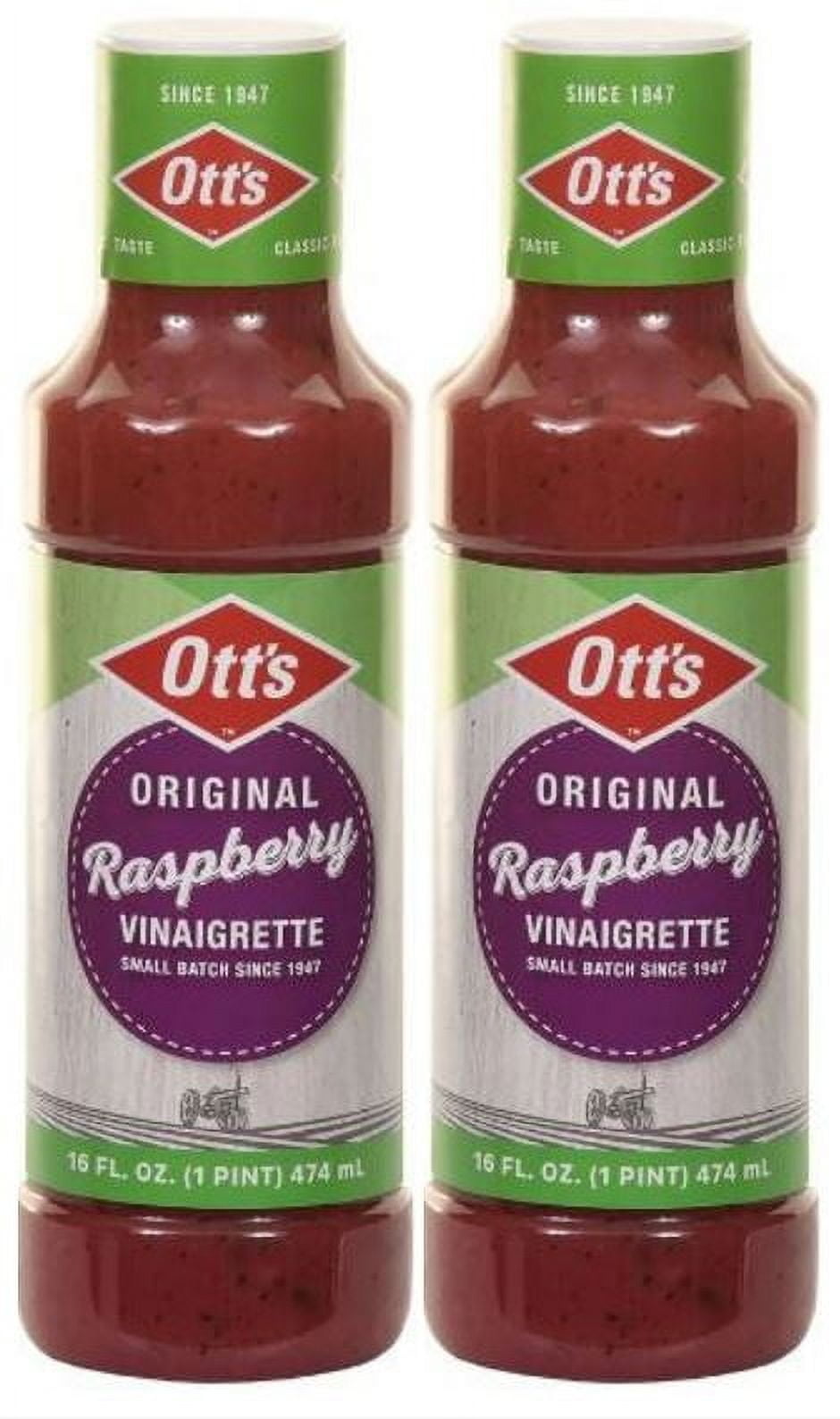 Ott's Raspberry Vinaigrette Salad Dressing, 16 fl oz Bottle, Pack of 2 ...