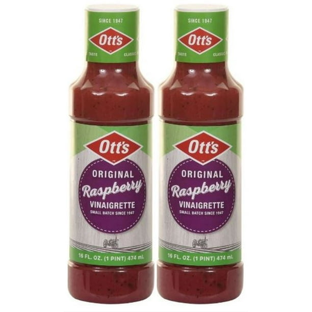 Ott's Raspberry Vinaigrette Salad Dressing, 16 fl oz Bottle, Pack of 2 ...