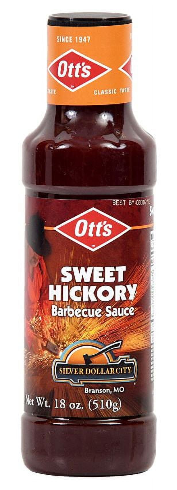 Ott's Sweet Hickory BBQ Sauce, 18 oz Bottle, Rich Hickory Smoke Flavor ...