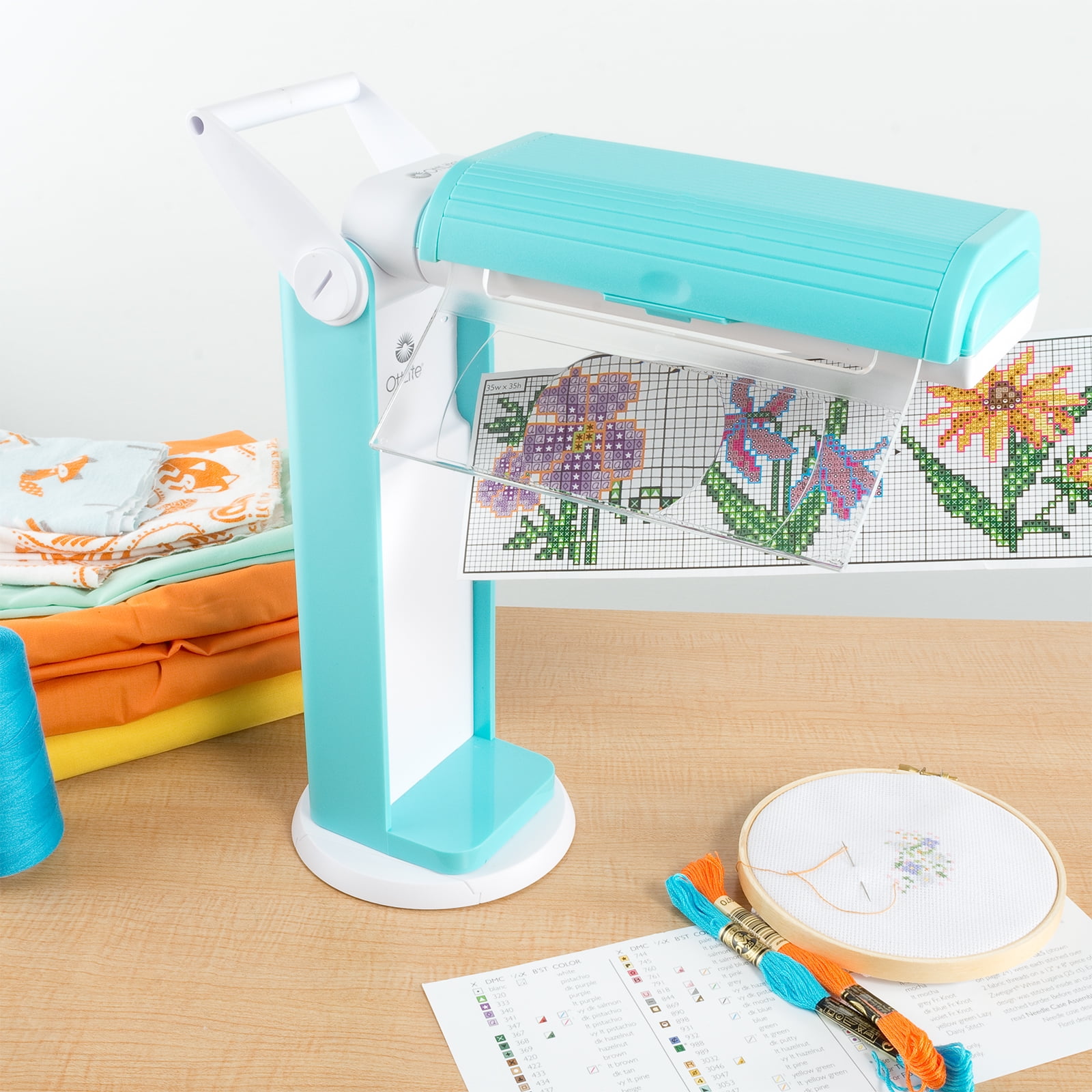 OttLite 13 Watt Magnifying Task Lamp with 2X Magnification and Swivel ...