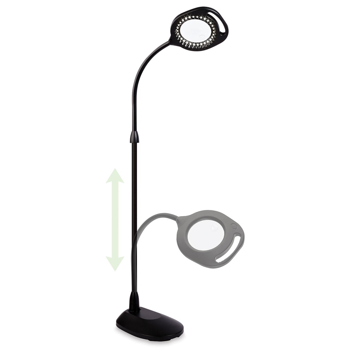 OttLite 2-in-1 LED Magnifier Floor and Table Lamp - Black - Walmart.com