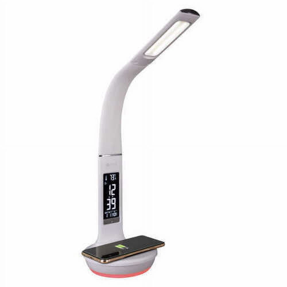 OttLite LED Desk Lamp, Wireless Charging Station, Digital Display Clock ...