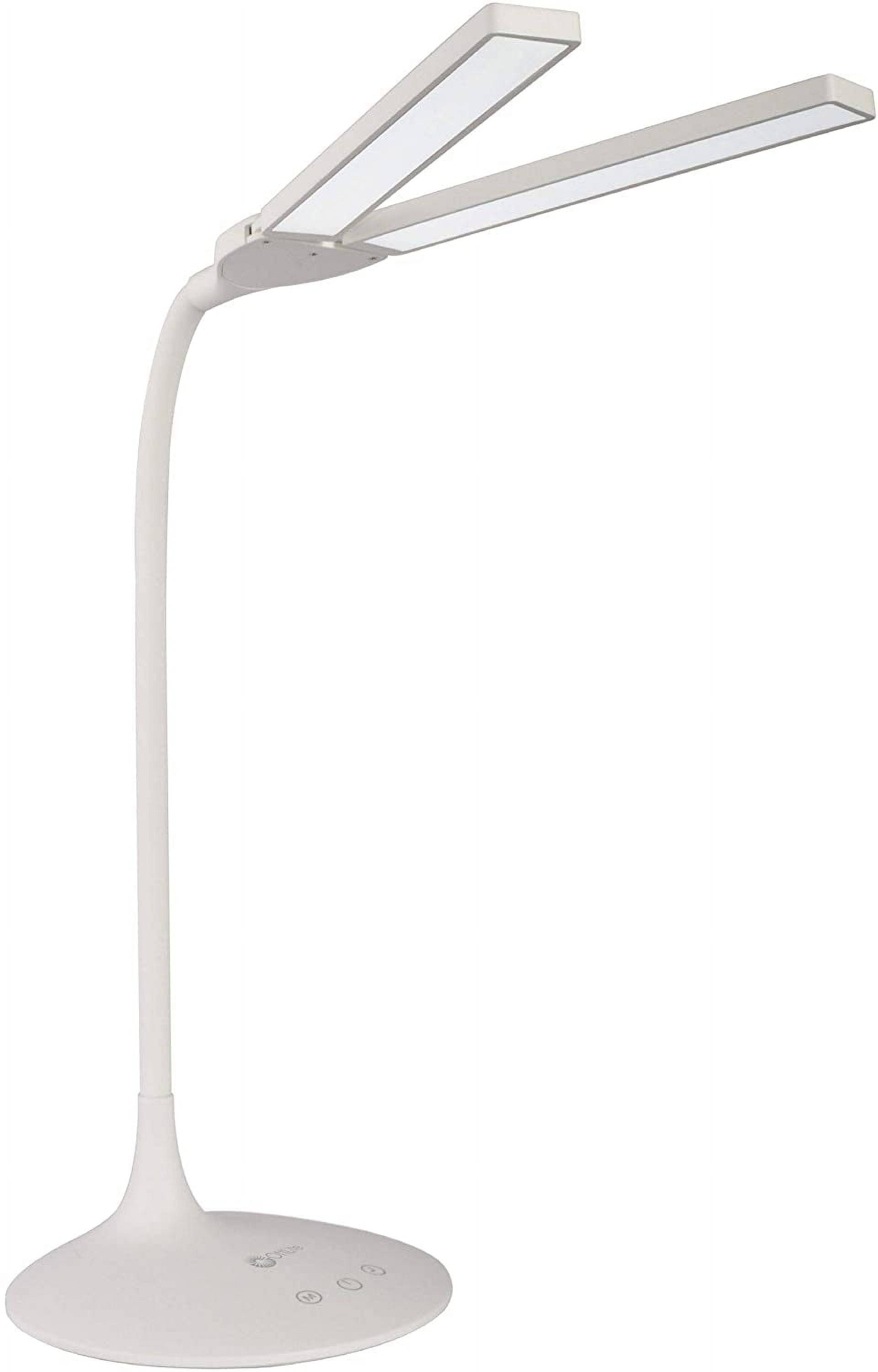 OttLite Wellness Series Pivot LED Desk Lamp with Dual Shades, Polished ...